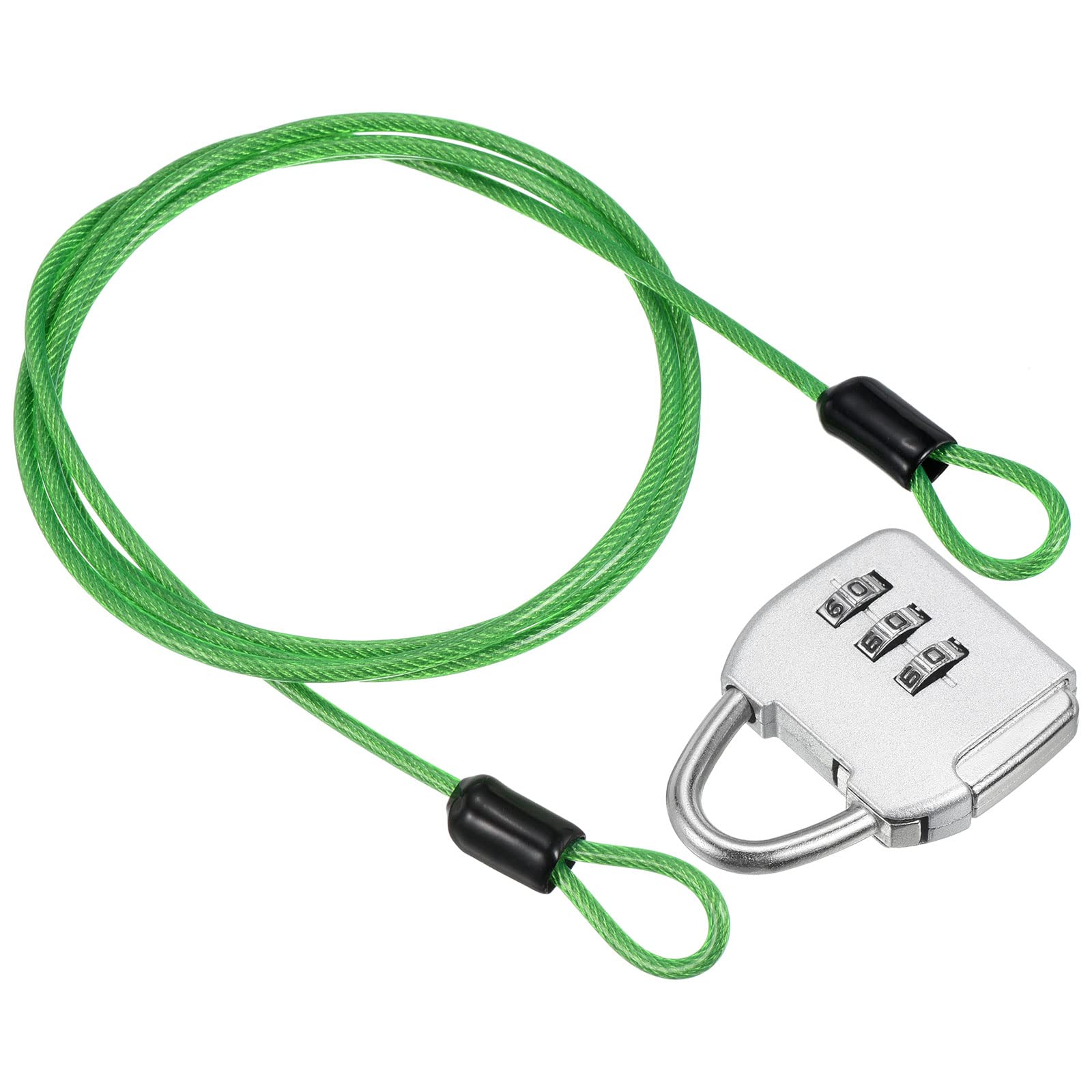PATIKIL Security Steel Cable with 3 Digit Combination Lock, Travel ...