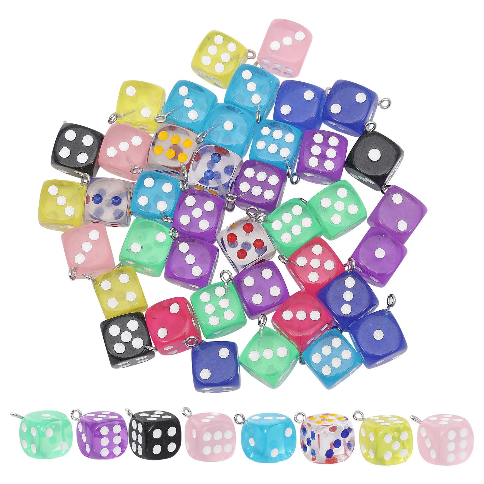 GLOBLELAND 40Pcs Cube Dice Charms Earrings Necklace Bracelet Making ...