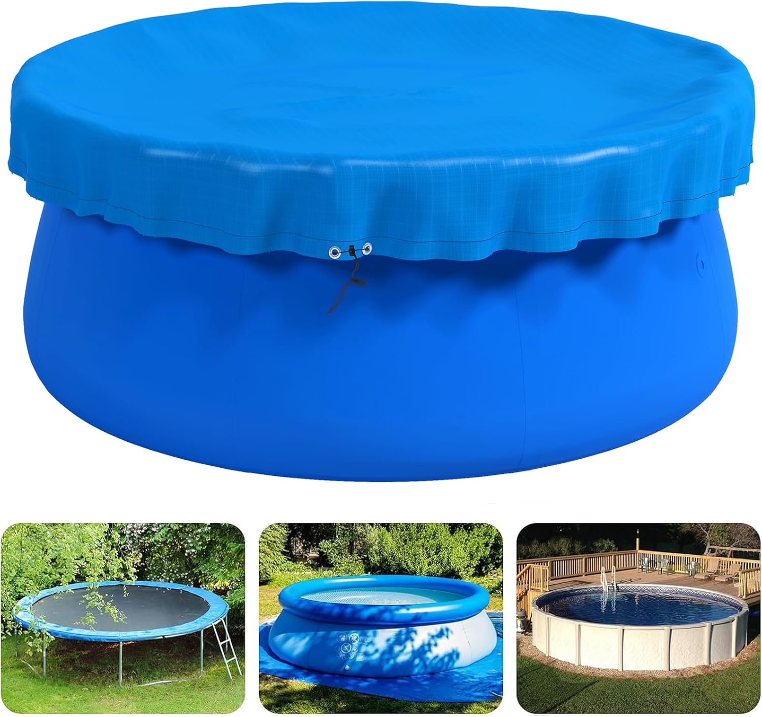 10Ft Swimming Pool Cover, Round Pool Cover for Above Ground Pools ...