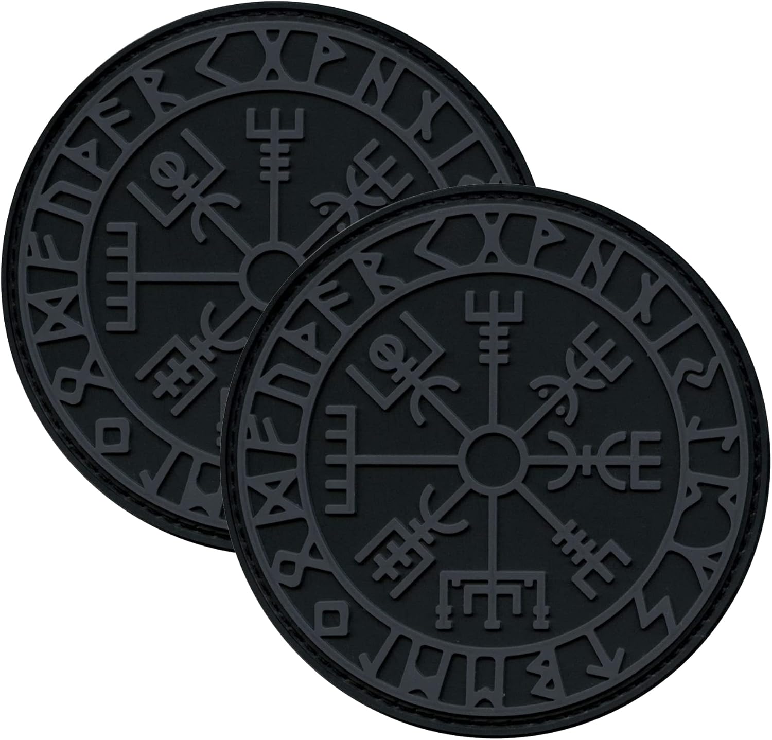 Amazon.com: 2 PCS AliPlus Viking Vegvisir Patches Helm of Awe Patches ...