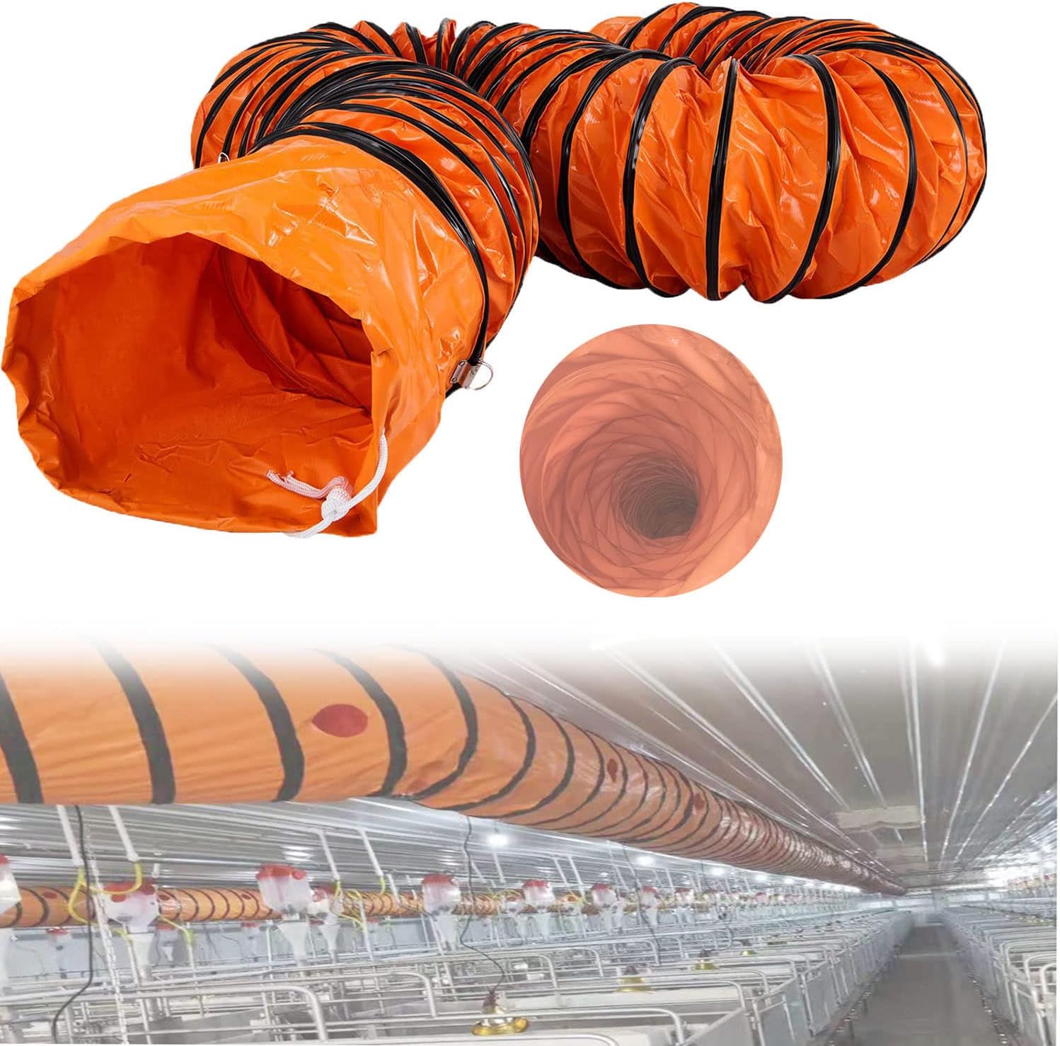 Amazon.com : Ducting Hose, PVC Flexible HVAC Duct Hosing,Lightweight ...