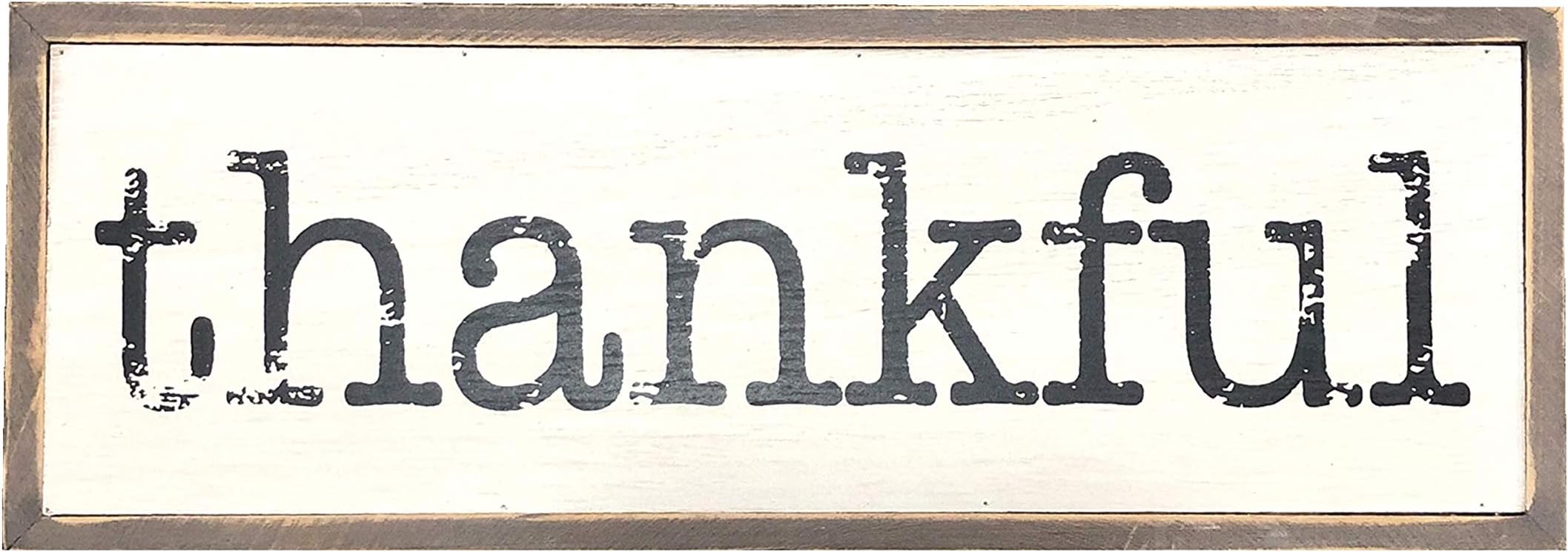 Amazon.com: Give Thanks Wood Rustic Style Wall Décor Sign 6x18 : Home ...