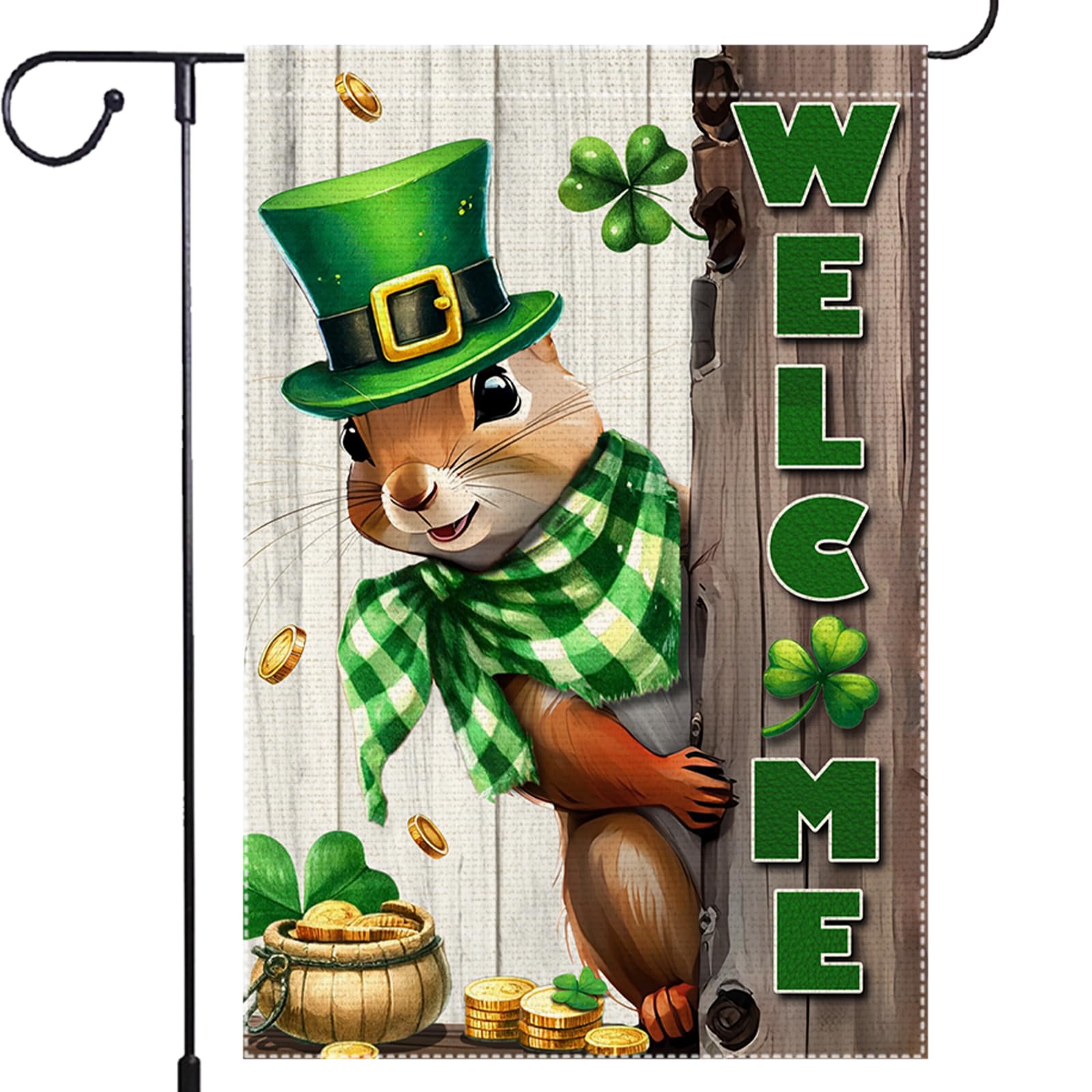Amazon.com : Spring St Patricks Day Garden Flag 12x18inch Double Sided ...