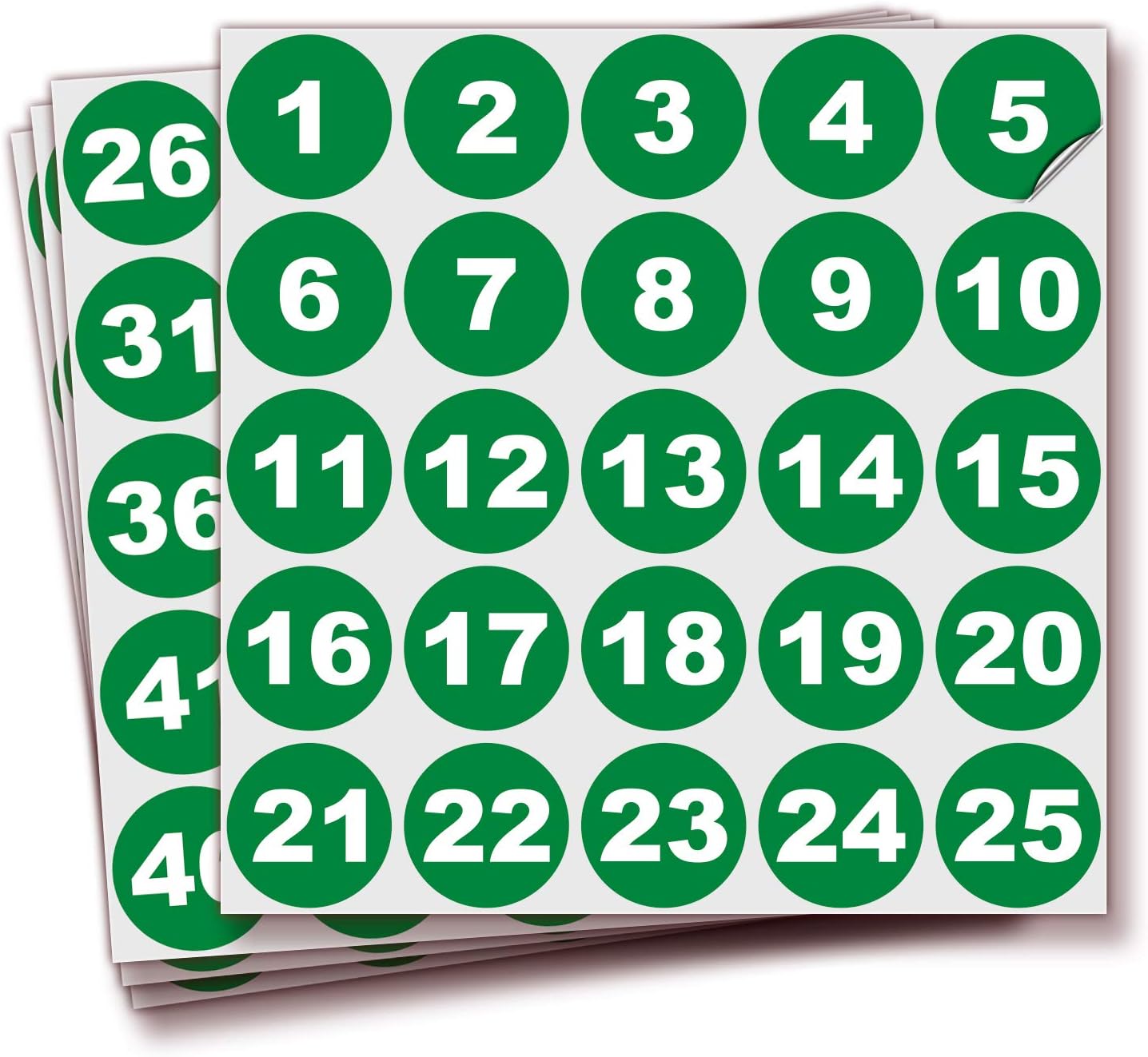 Amazon.com : Wonmon 200 PCS Number Stickers 1-40, Self-Adhesive ...