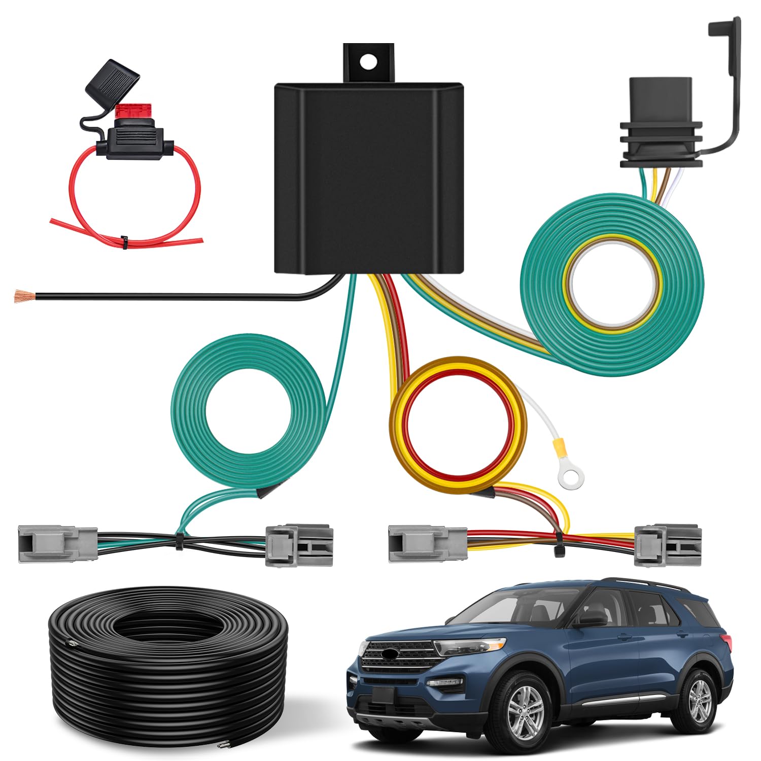 Snapklik.com : Nilight 4 Pin Trailer Wiring Harness Kit 56093 Vehicle ...