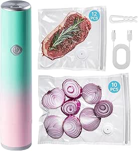 Amazon.com: THETCHRY Vacuum Sealer, Handheld Compact Vacuum Sealer, Vacuum Pump for Food Fresh ...