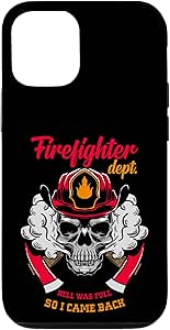 Amazon.com: iPhone 14 Pro Skull Smoke Firefighter Fire Dept Hat Axes ...