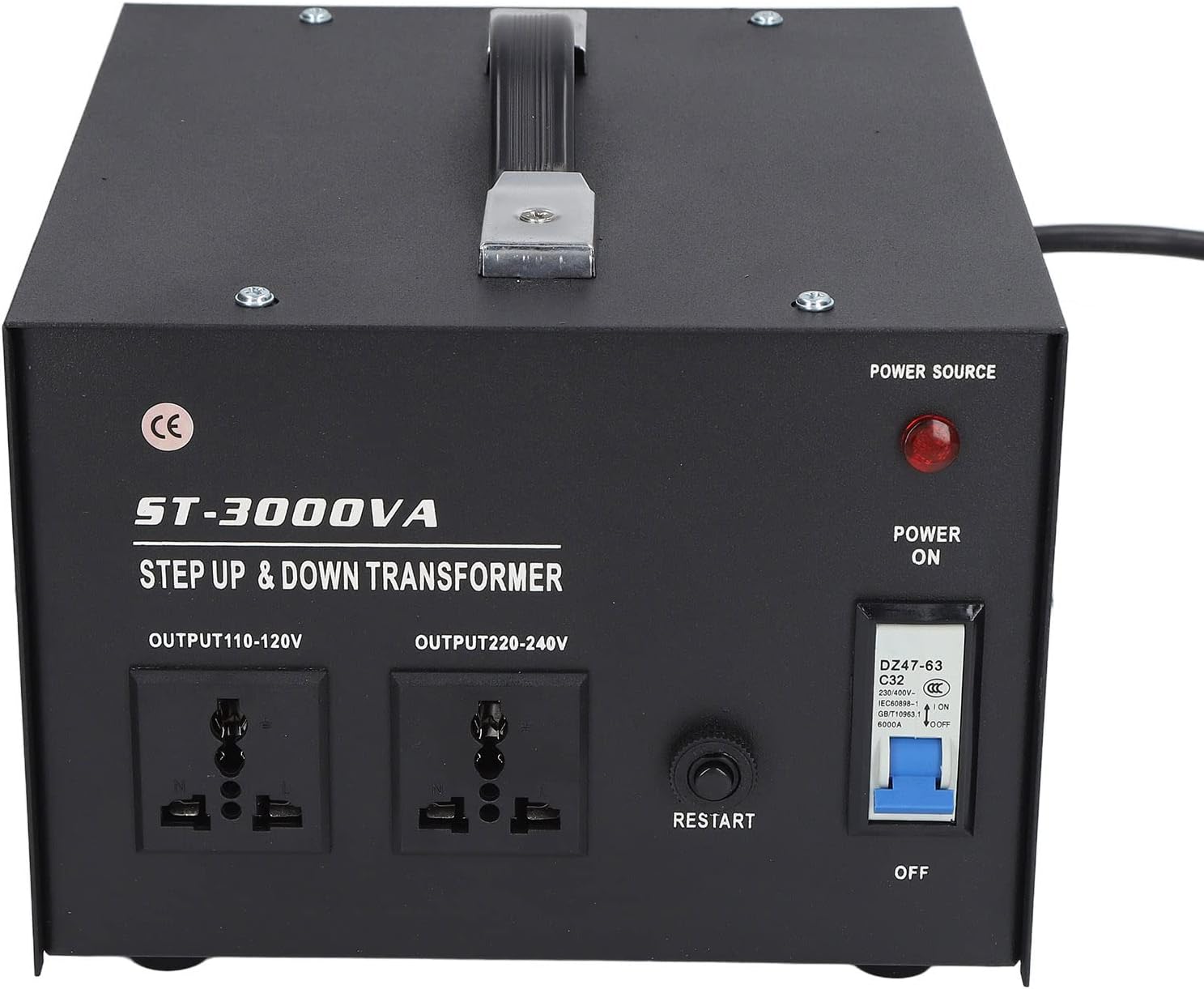 Voltage Converter, 110V 220V Output 2 Universal Sockets 3000W ...