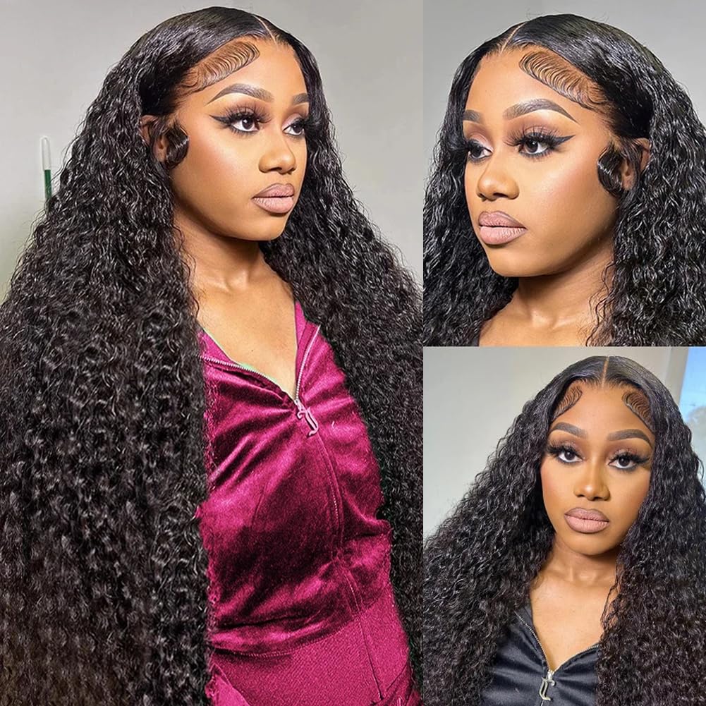 Amazon.com : 30 Inch 13x6 Lace Front Wigs Human Hair Deep Wave Lace ...