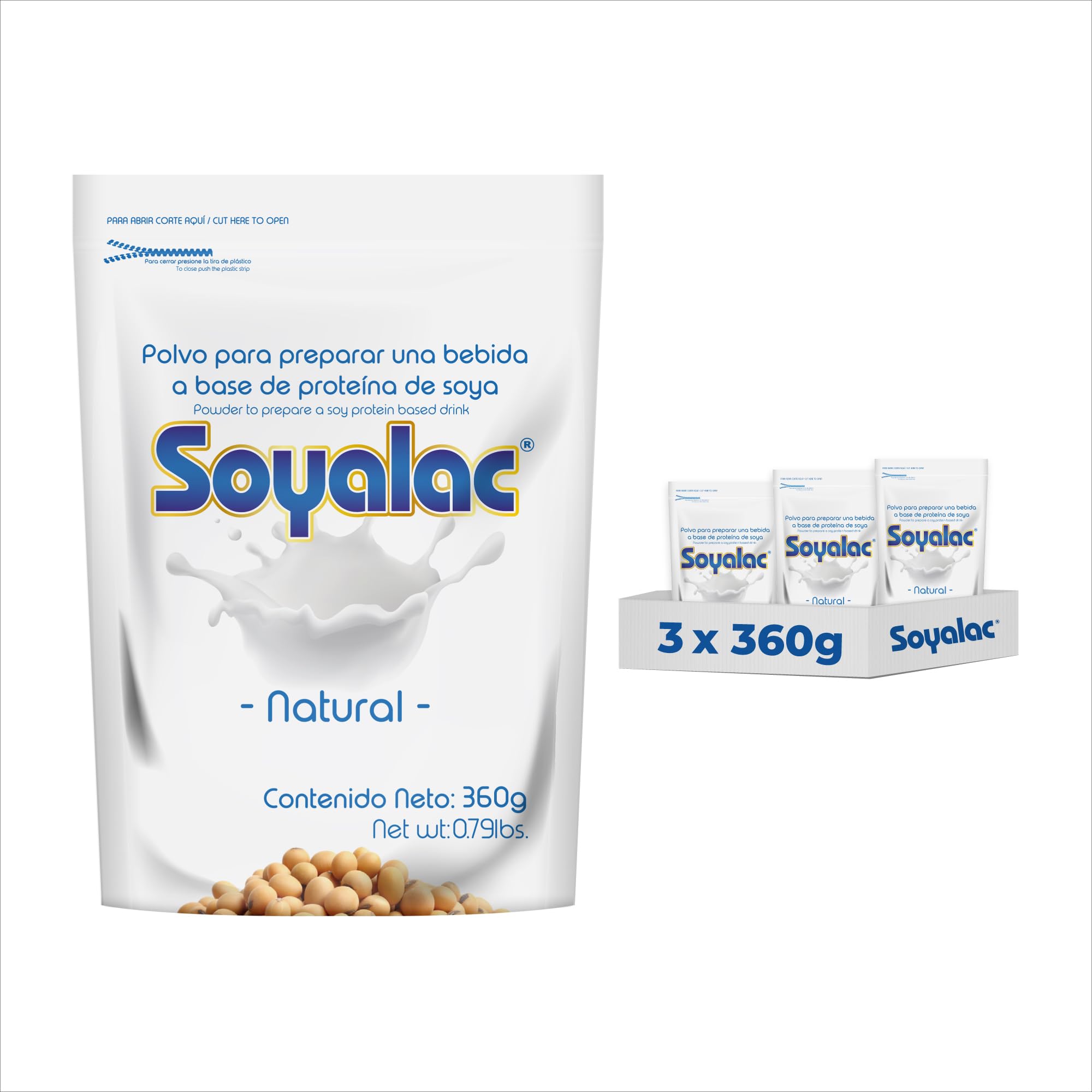 SOYALAC | Bebida en Polvo Sustituto de Leche - Paquete con 3 Unidades ...