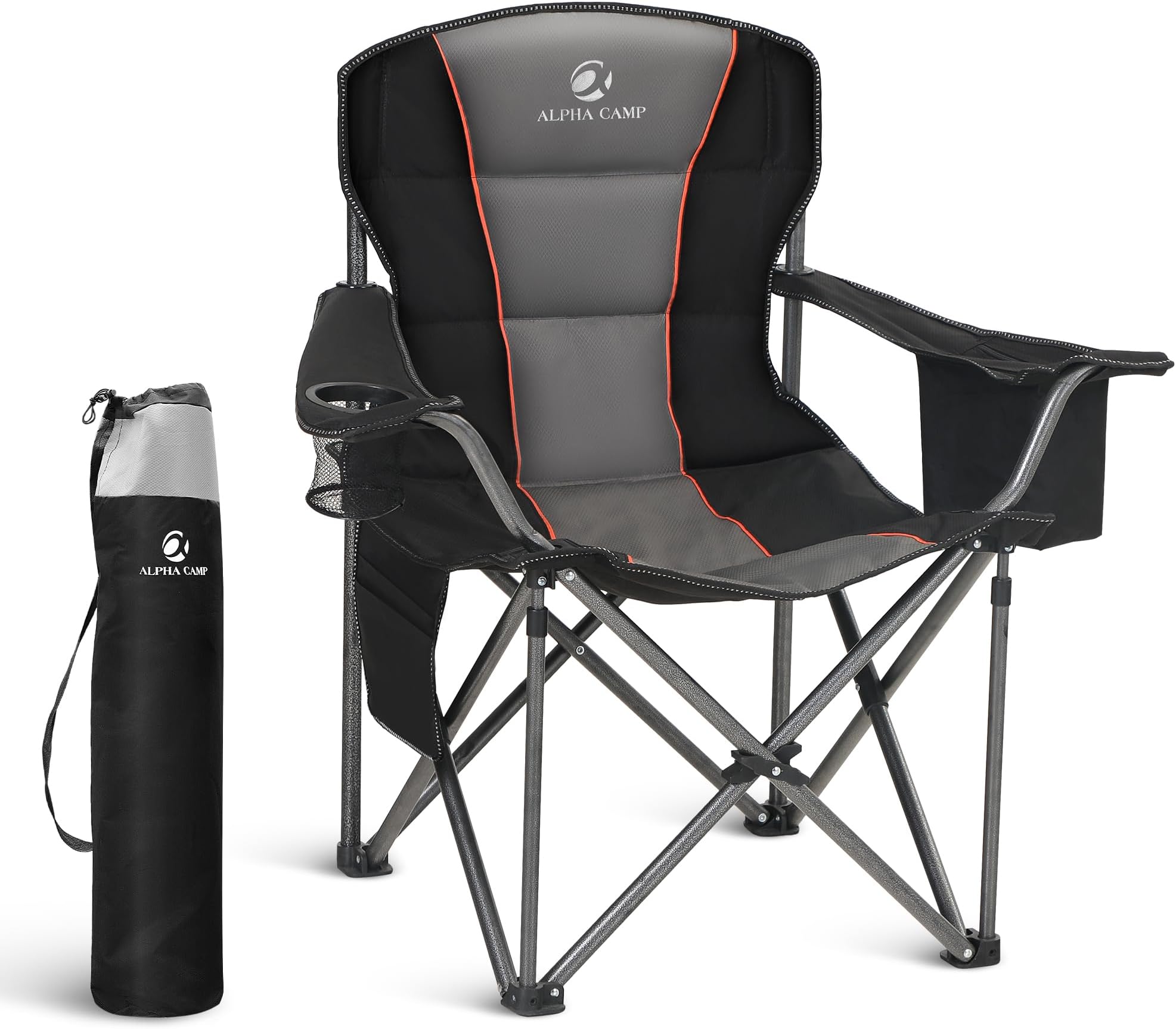Amazon.com: LET'S CAMP Folding Camping Chair Oversized Heavy Duty ...
