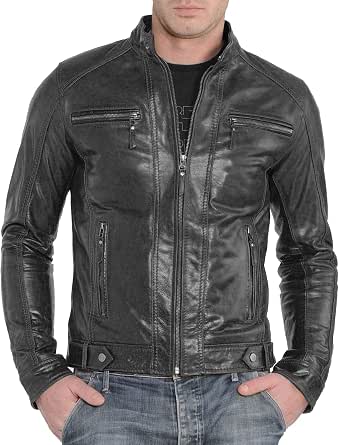 Benjer Skins 389 M - chamarra de piel de cordero para hombre, color ...