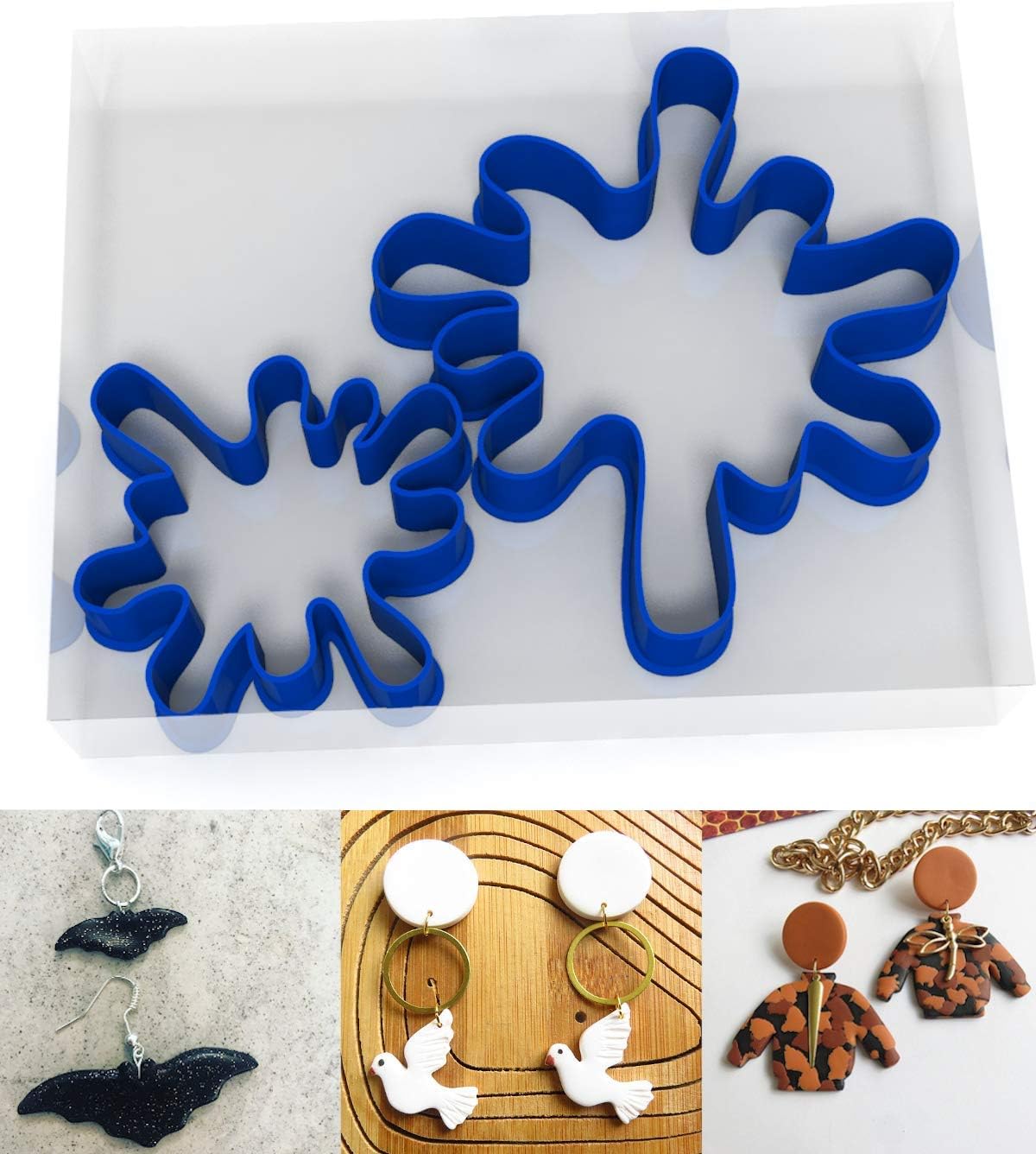 Mini/Small Paint Splat Set of 2 Polymer Clay Cutters Pair 3CM + 5CM ...