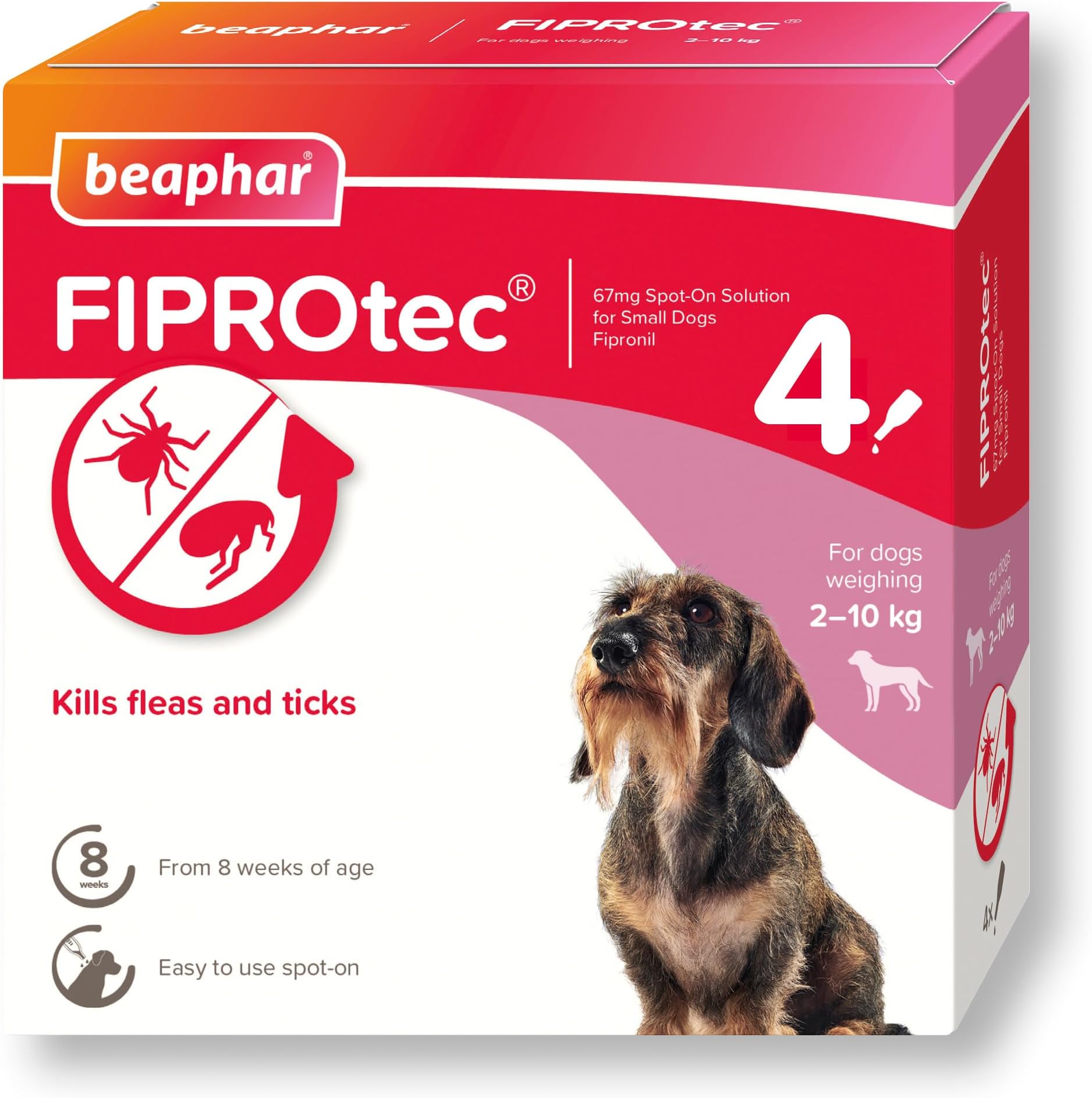 VetUK Flea and Tick Treatment Plus for Small Dogs (3 Pipettes) : Amazon ...