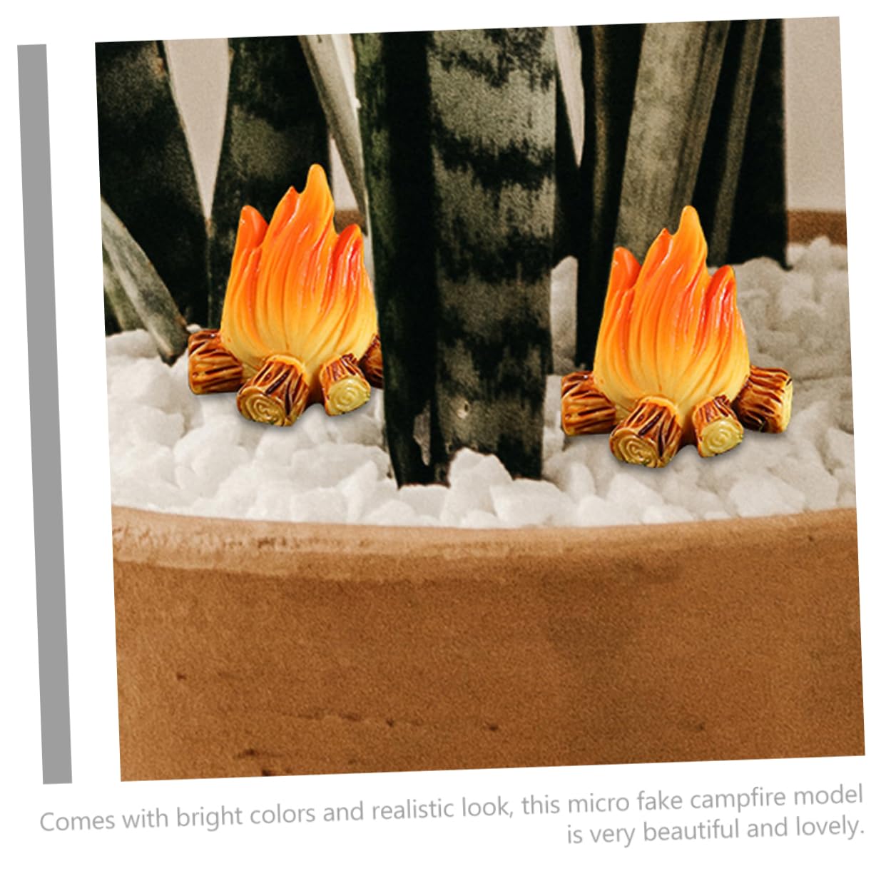 Miniature Campfire Decor Mini Realistic Miniature Bonfire Fire Resin ...