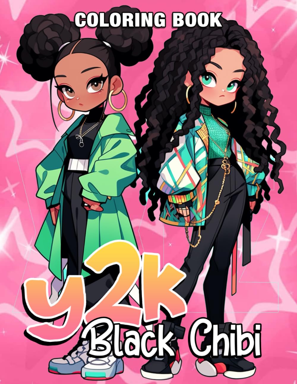 Amazon.com: Y2K Black Chibi Coloring Book: Adorable African Girls ...