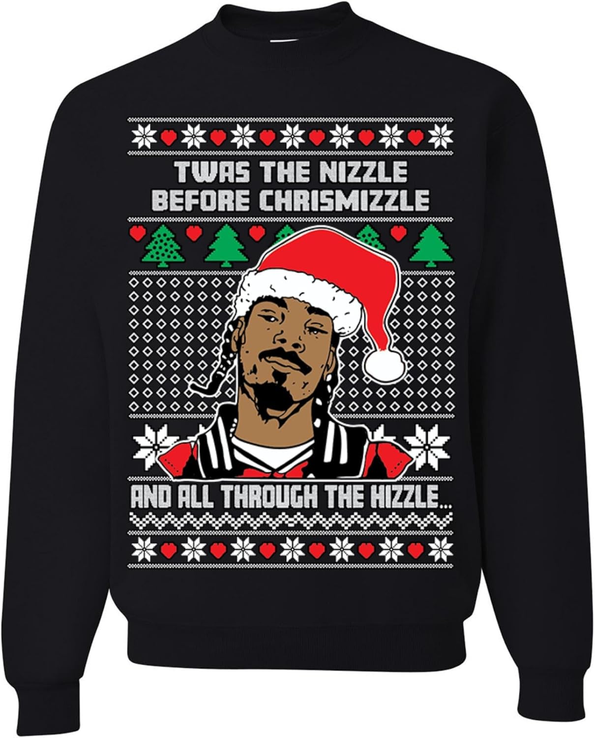Amazon.com: wild custom apparel Twas The Nizzle Before Chrismizzle Ugly ...