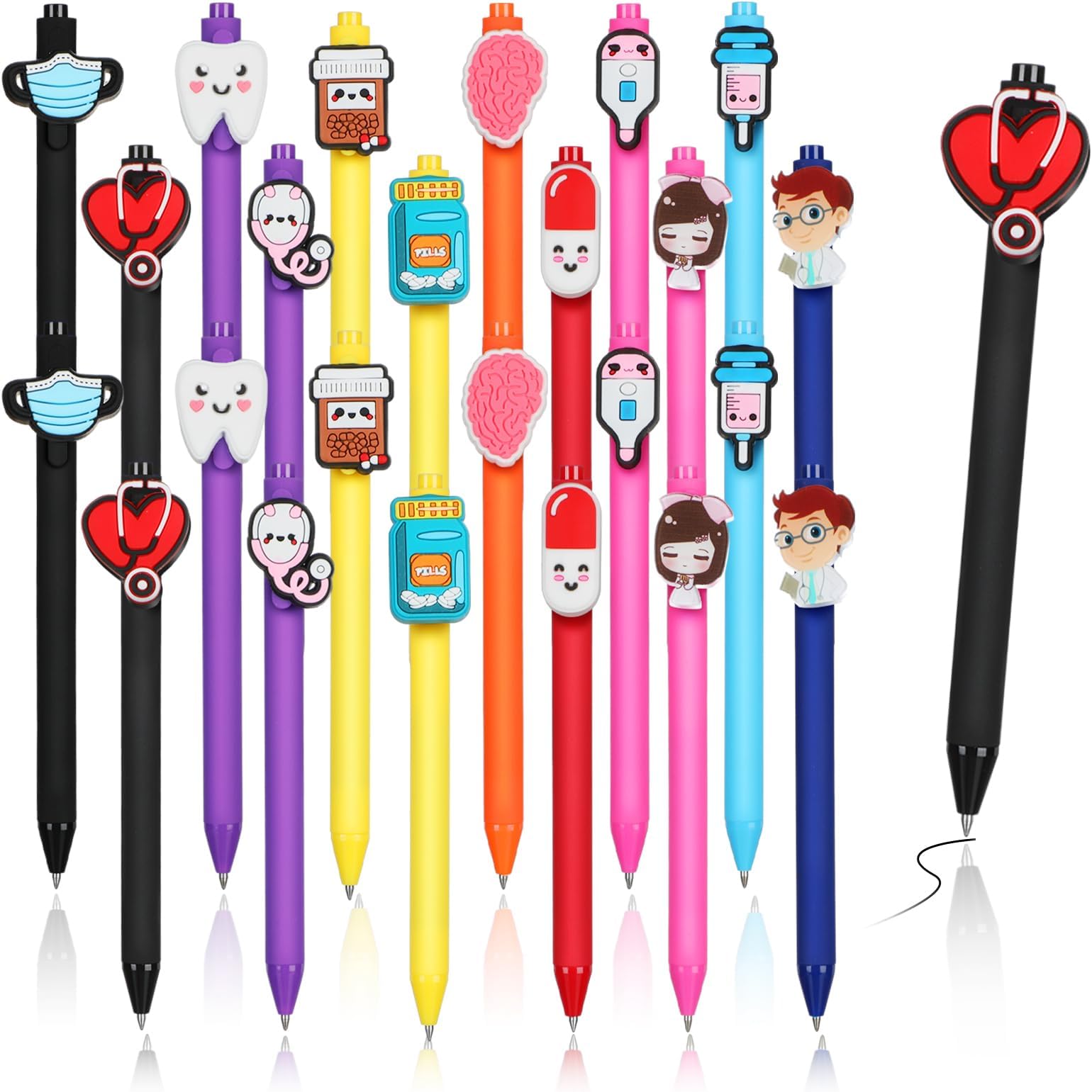 Amazon.com : YJ PREMIUMS 10-Pack of Cute Nursing Pens with Heart ...
