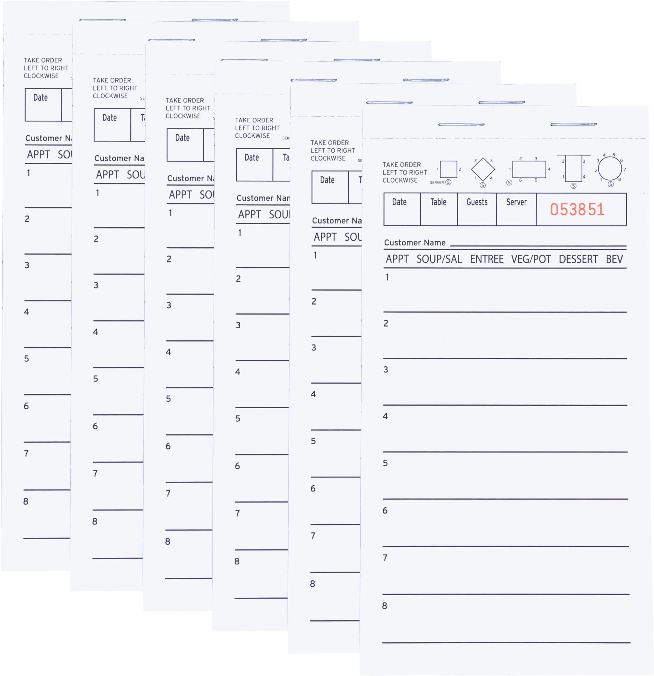 Amazon.com: FMP Brands Server Note Pads Paper, Guest Check Books, Total ...