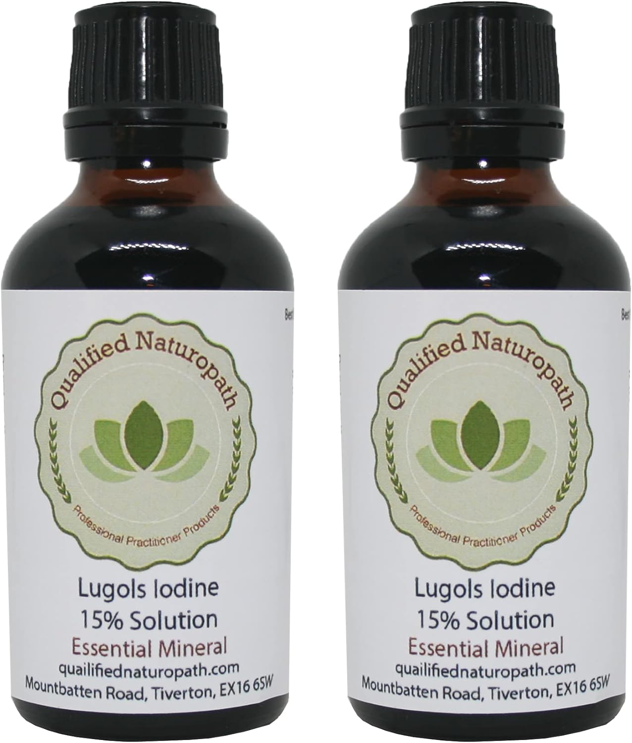 Lugols Iodine Solution 15% - Twin Pack - 50ml x 2 with Dripper/Dropper Top : Amazon.ie
