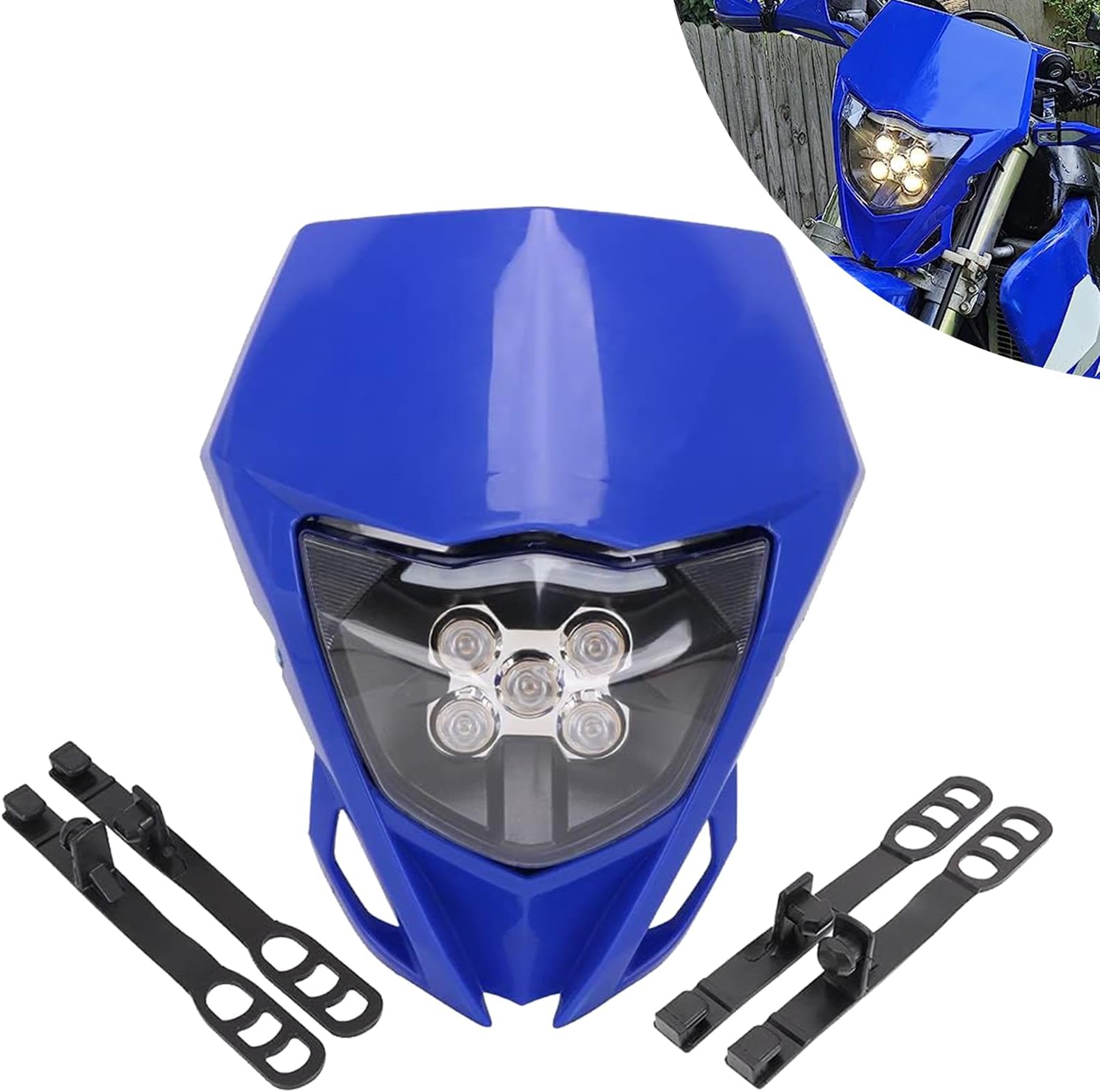 Amazon.com: JFG RACING Dirt Bike Headlight,Motorcycle LED Headlight ...