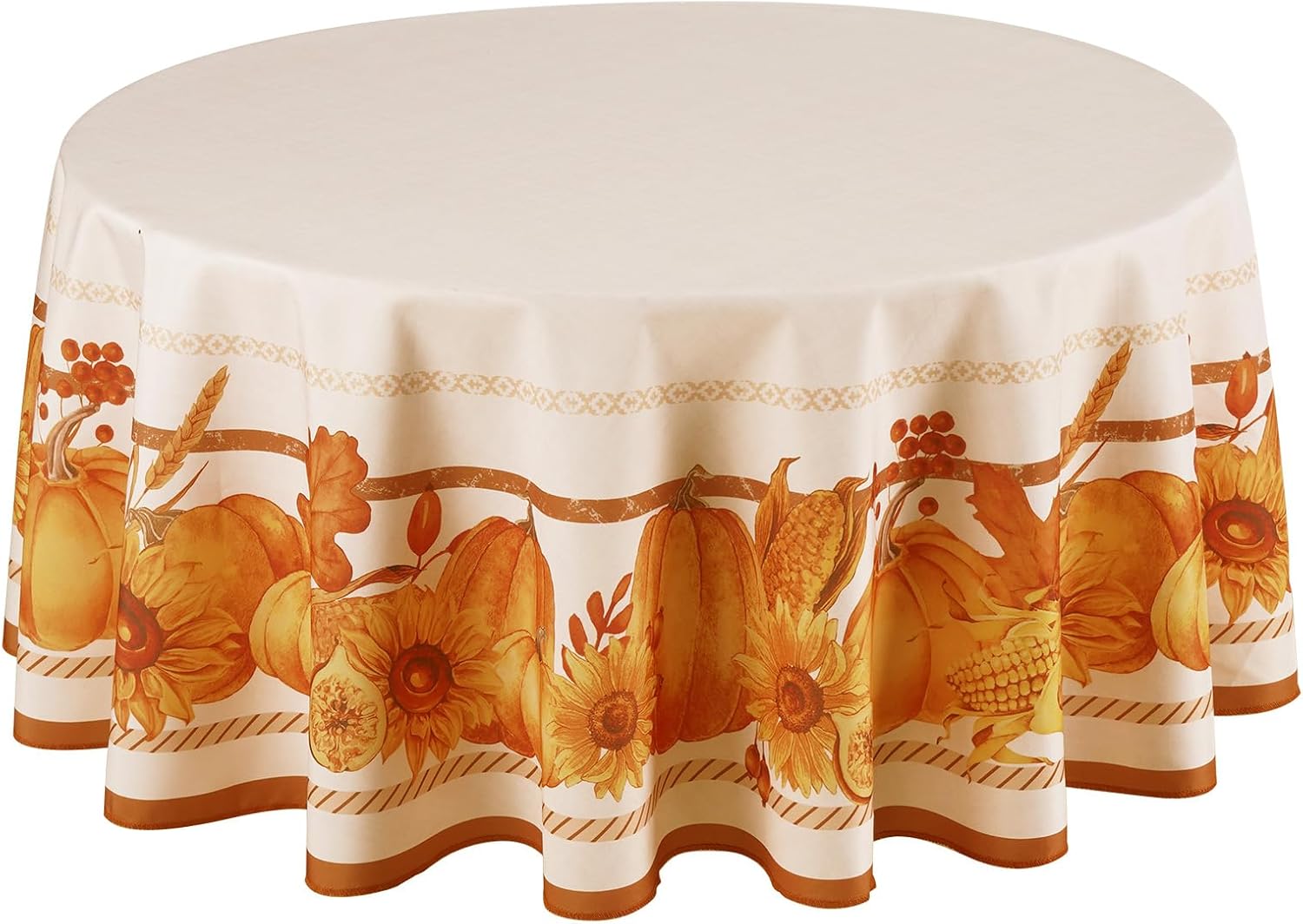 Amazon.com: Alishomtll Round Fall Tablecloth, Thanksgiving Tablecloth ...