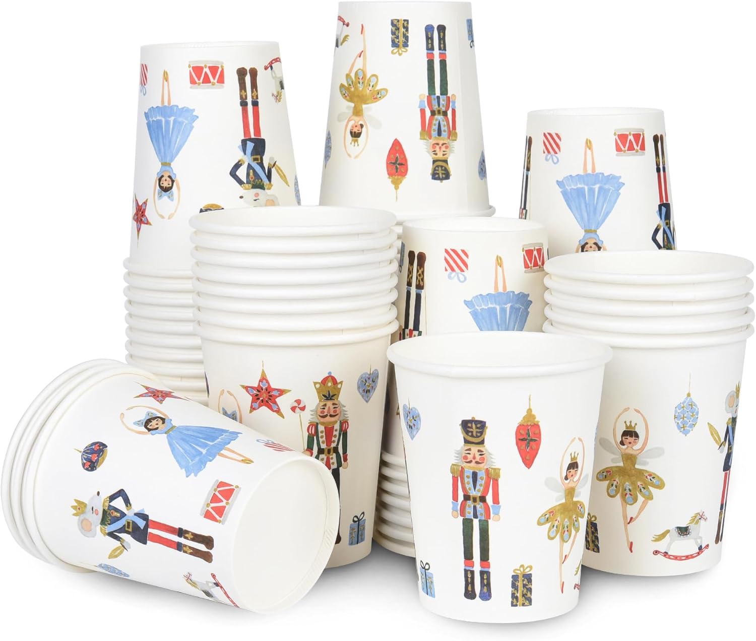 Amazon.com: Elyxio 100Pcs Nutcracker Paper Cups Christmas 9oz ...