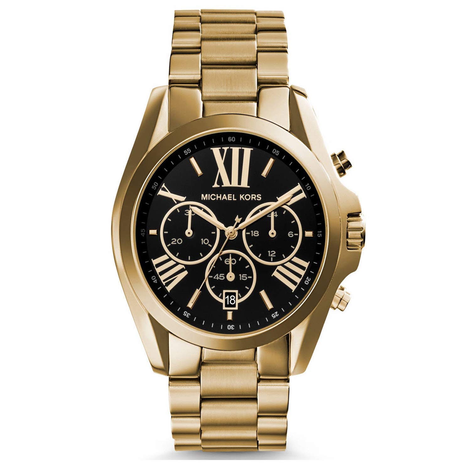 Michael Kors Stainless Steel Women Mid-Size Bradshaw Chronograph Ladies ...