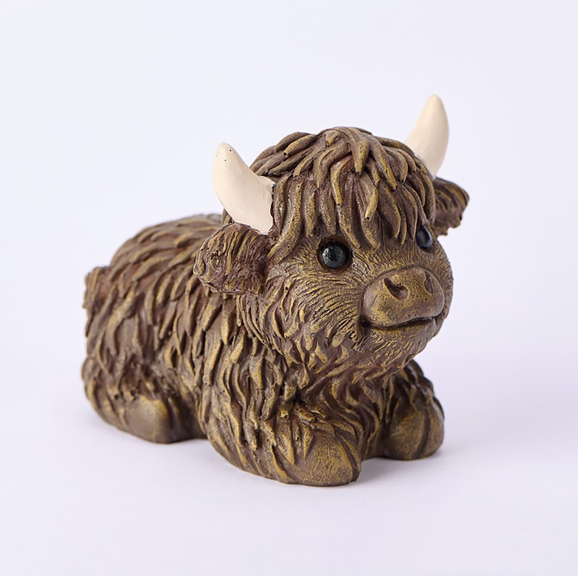 Amazon.com: Resin Highland Cow Figurine Highlander Cow Ornaments ...