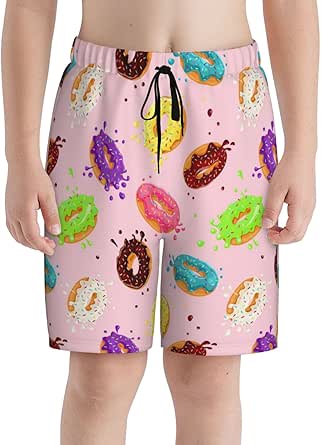 Amazon.com: HOYYU Sweet Donut Boys Swim Trunks with Compression Liner ...