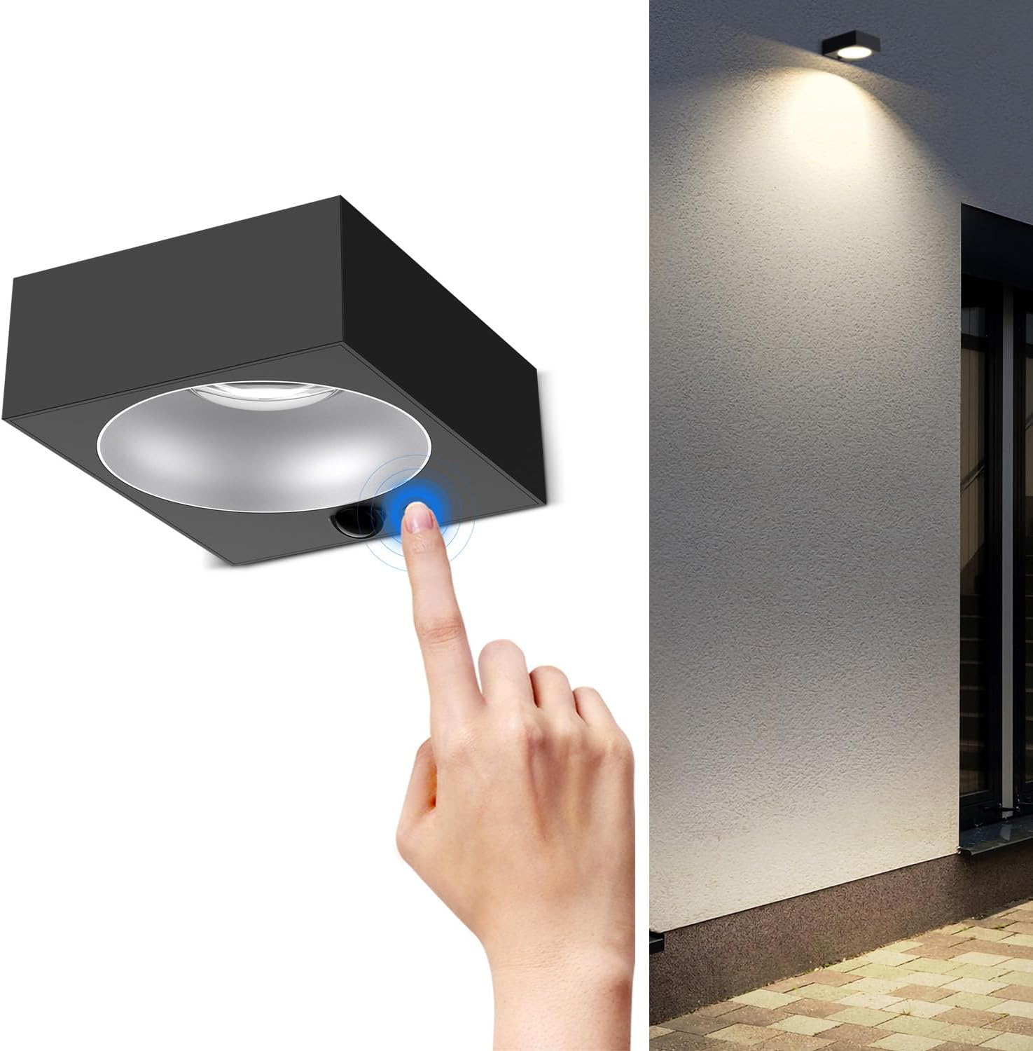 SOTTLOT Solar Wall Light, 1000LM Solar Outdoor Light, 4000K Solar ...