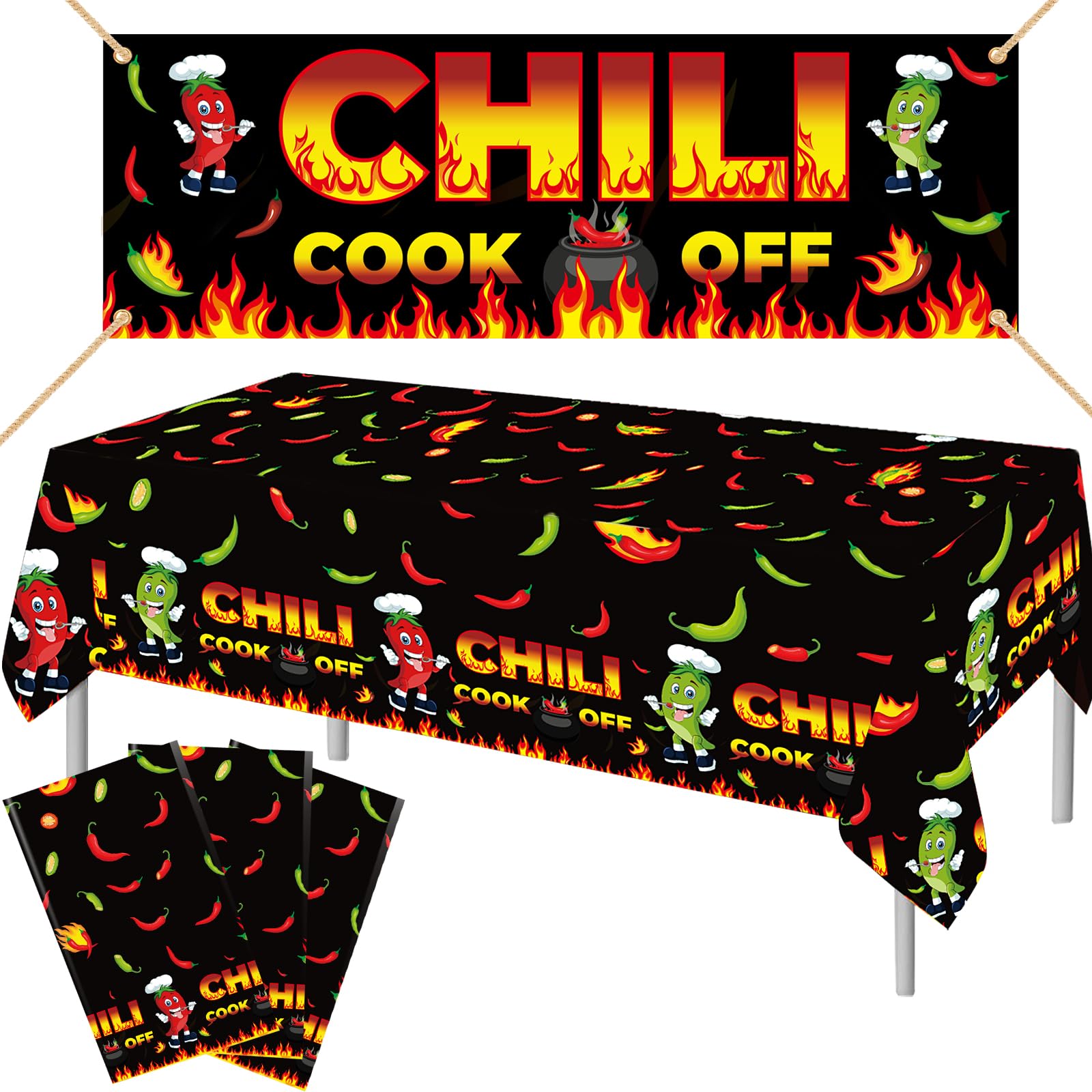 Amazon.com : Chili Cook Off Decorations, 41" x 24" Chili Cook Off ...