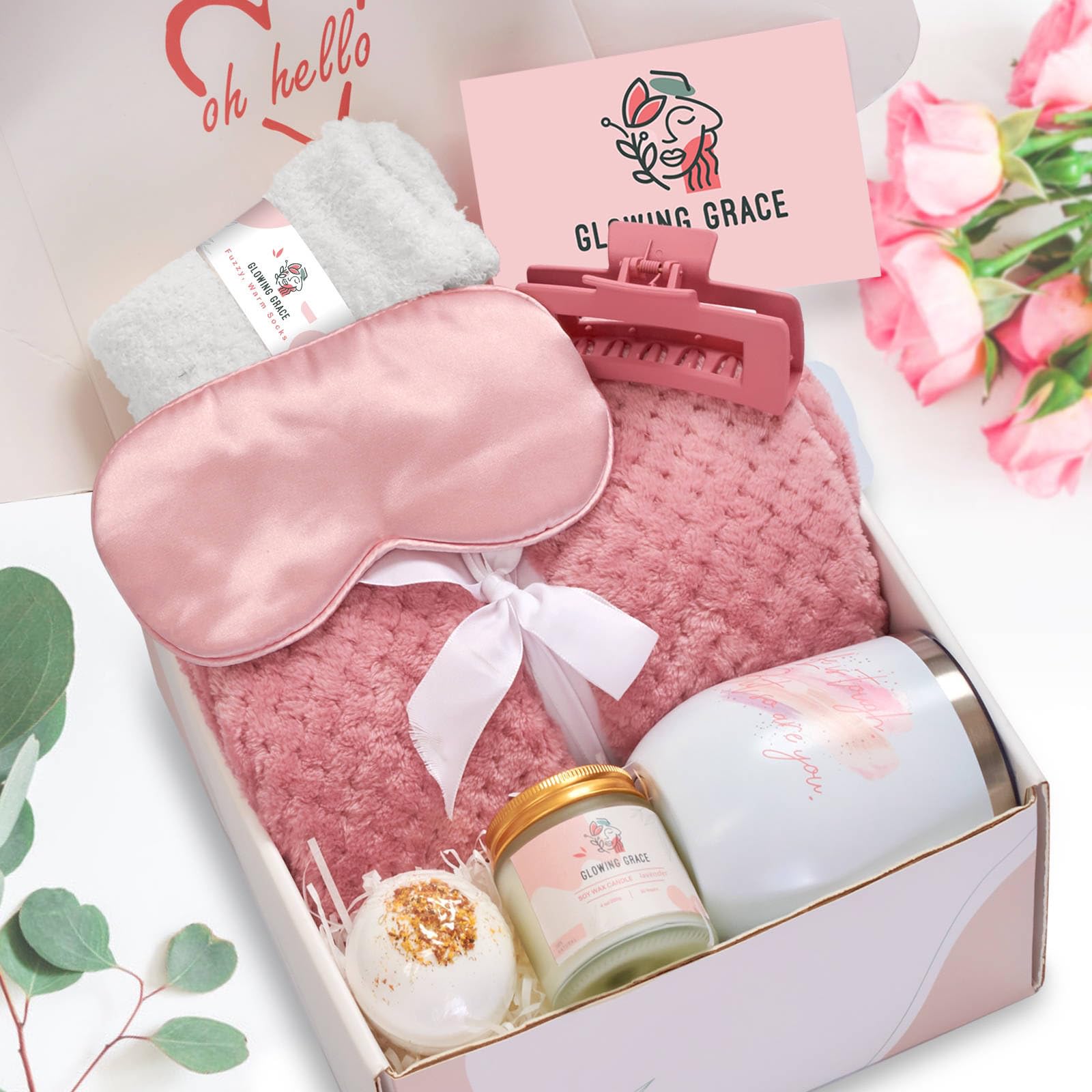 Amazon.com: Get Well Soon Gift Baskets for Women, Thinking of You Gift ...