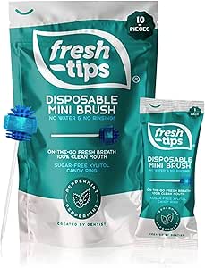 Amazon.co.jp: Fresh-Tips | Disposable Mini Toothbrush | Travel ...