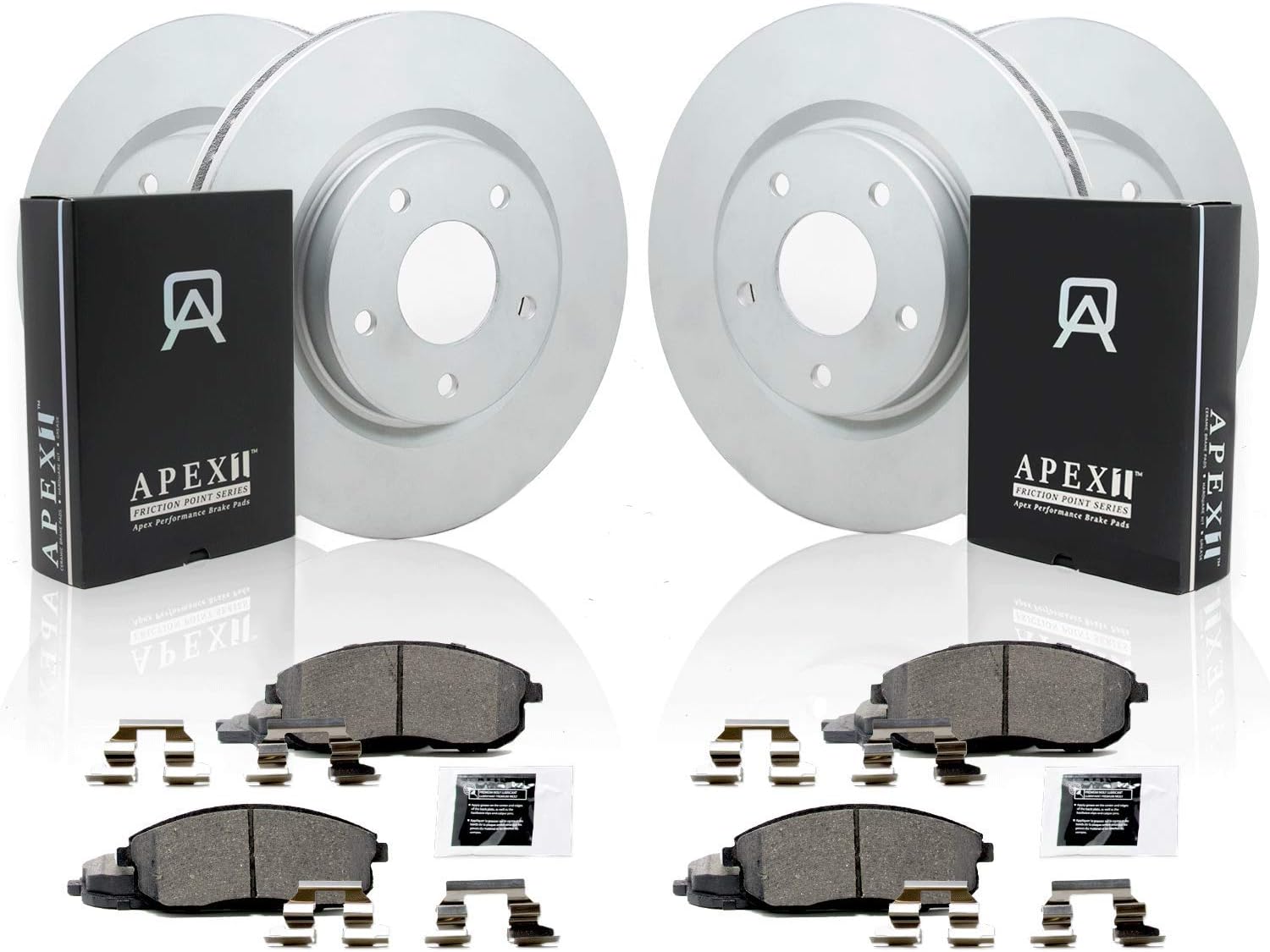 Apex One Peak Performance FRONT AND REAR Geomet Rotors with Friction ...
