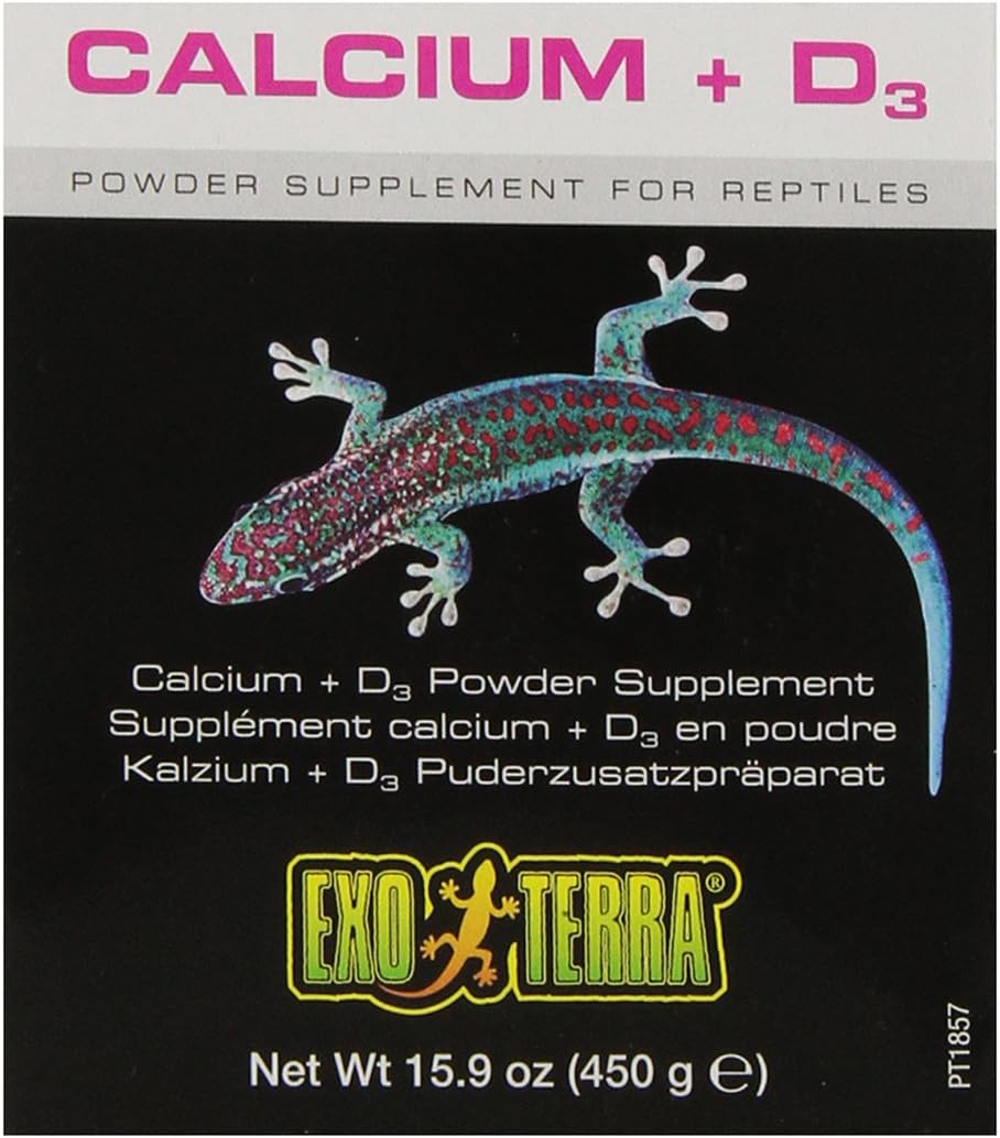 Amazon.com : Exo Terra Calcium Powder Supplement for Reptiles and Amphibians, 3.2 Oz., PT 1851 ...