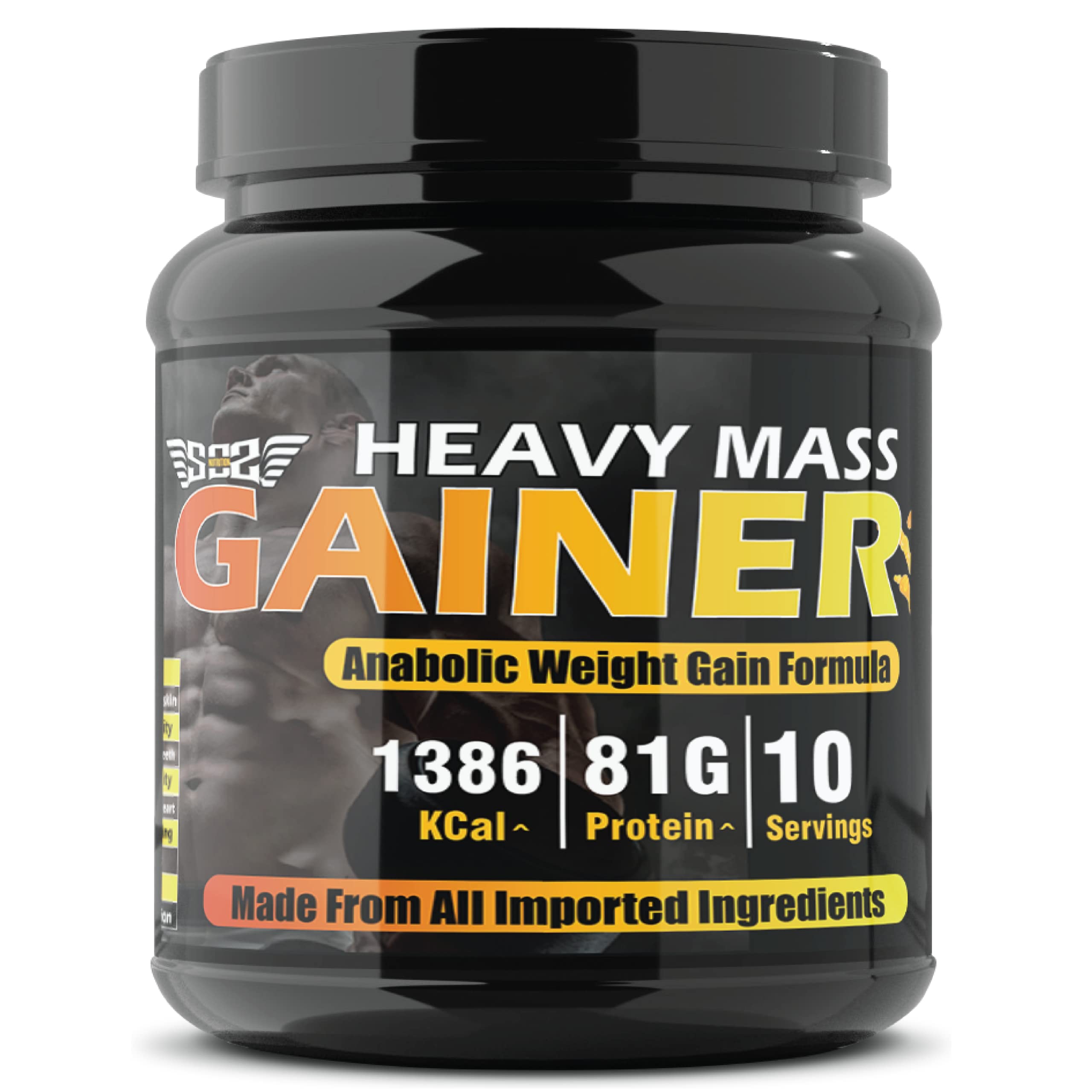 Buy SOS tion High Protein Heavy Mass Gainer, 81G Protein, 1386 Carbs ...