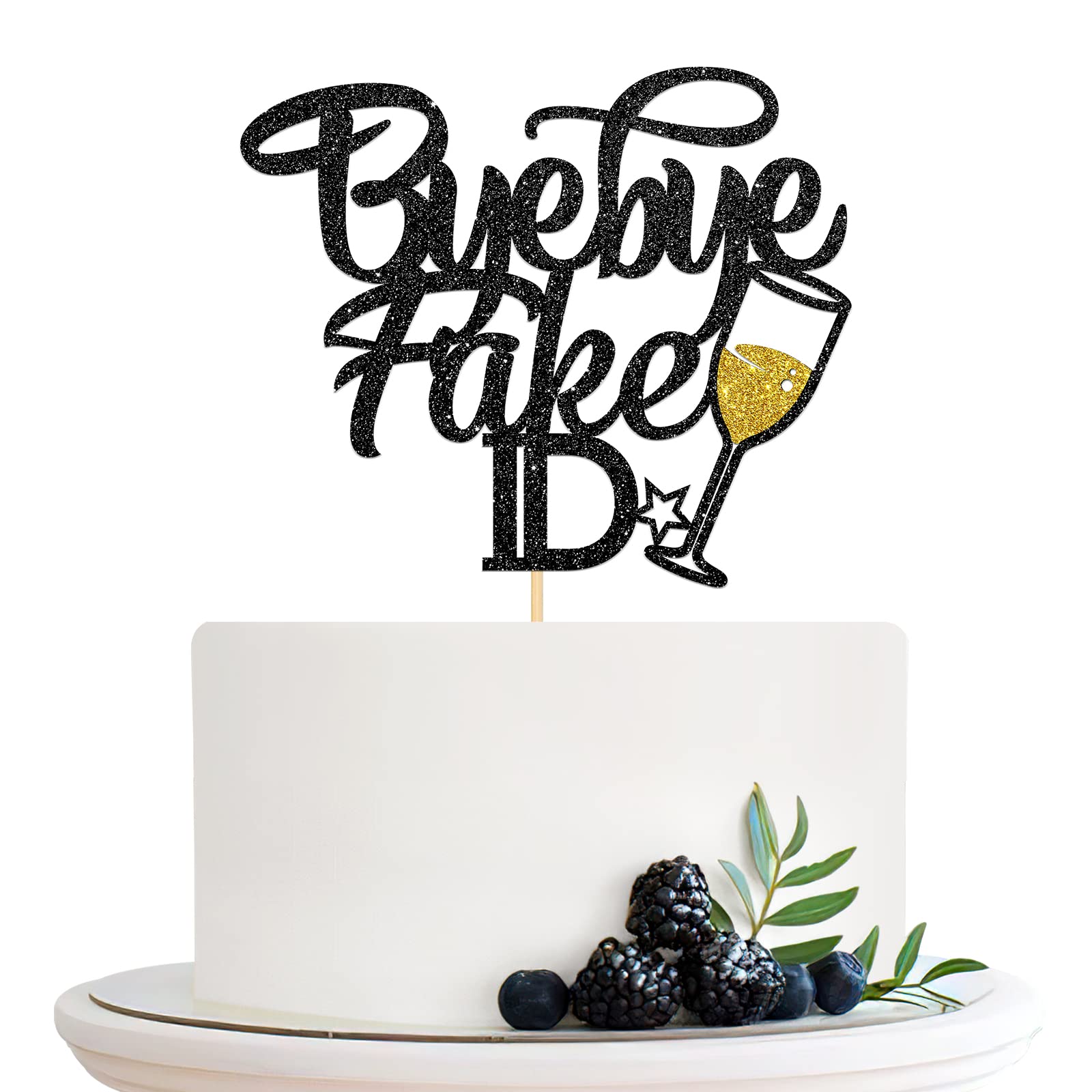 Halodete Bye Bye Fake Id Cake Topper 18th 21st Birthday | Desertcart INDIA
