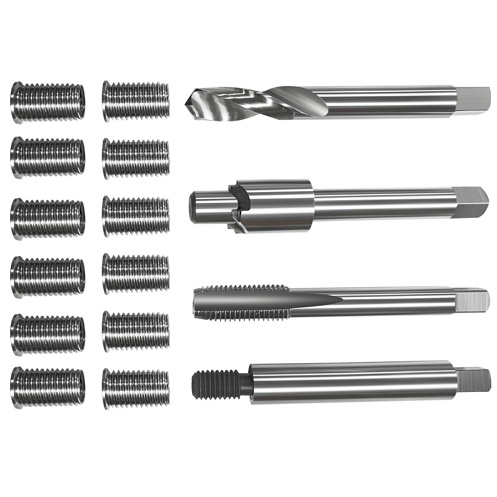 Amazon.com: JMSMSH M8*1.25 Metric Thread Repair kit,12 16.2MM Stainless ...