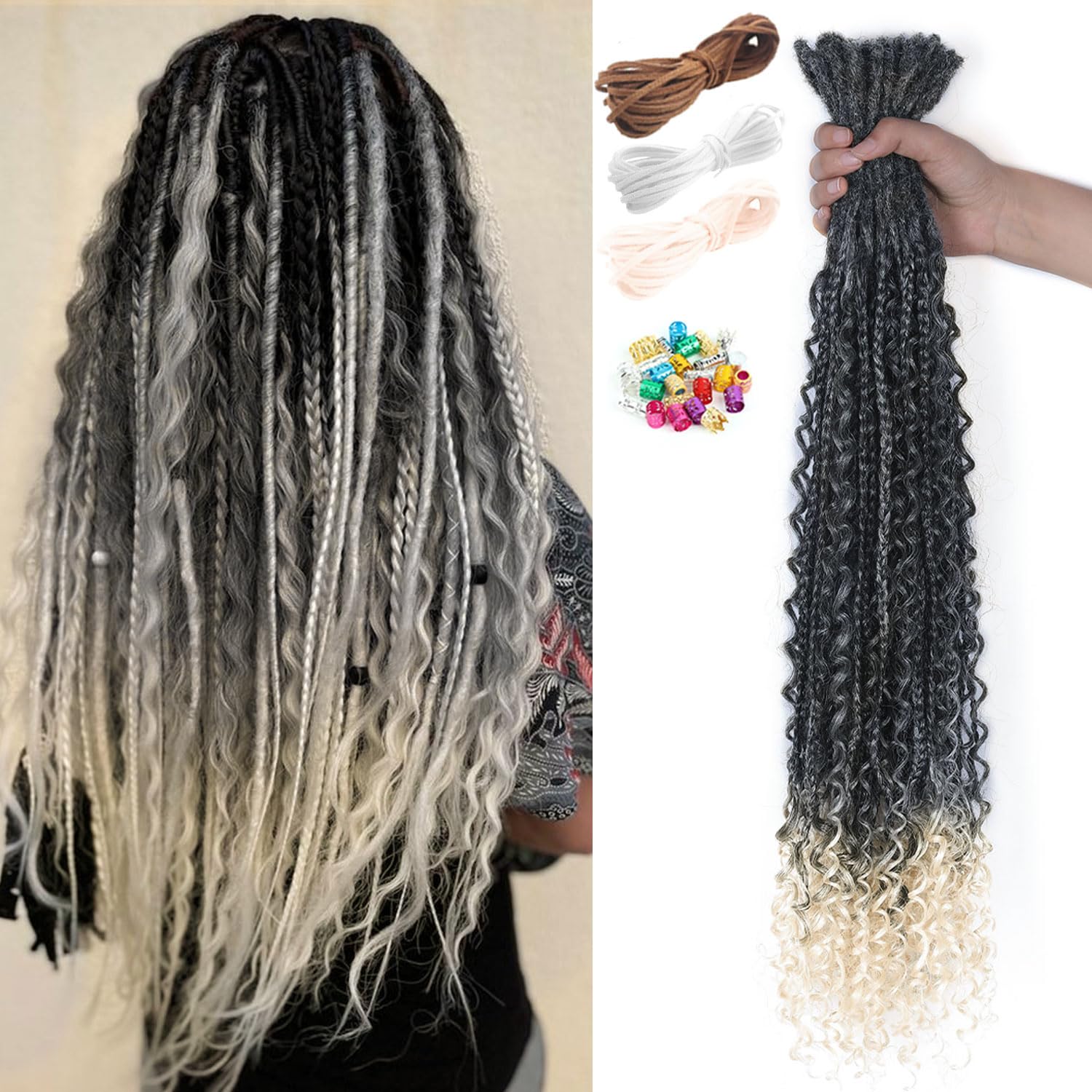 Amazon.com : WIGNEE 24 Inches Double Ended Dreadlock Extensions (20 ...