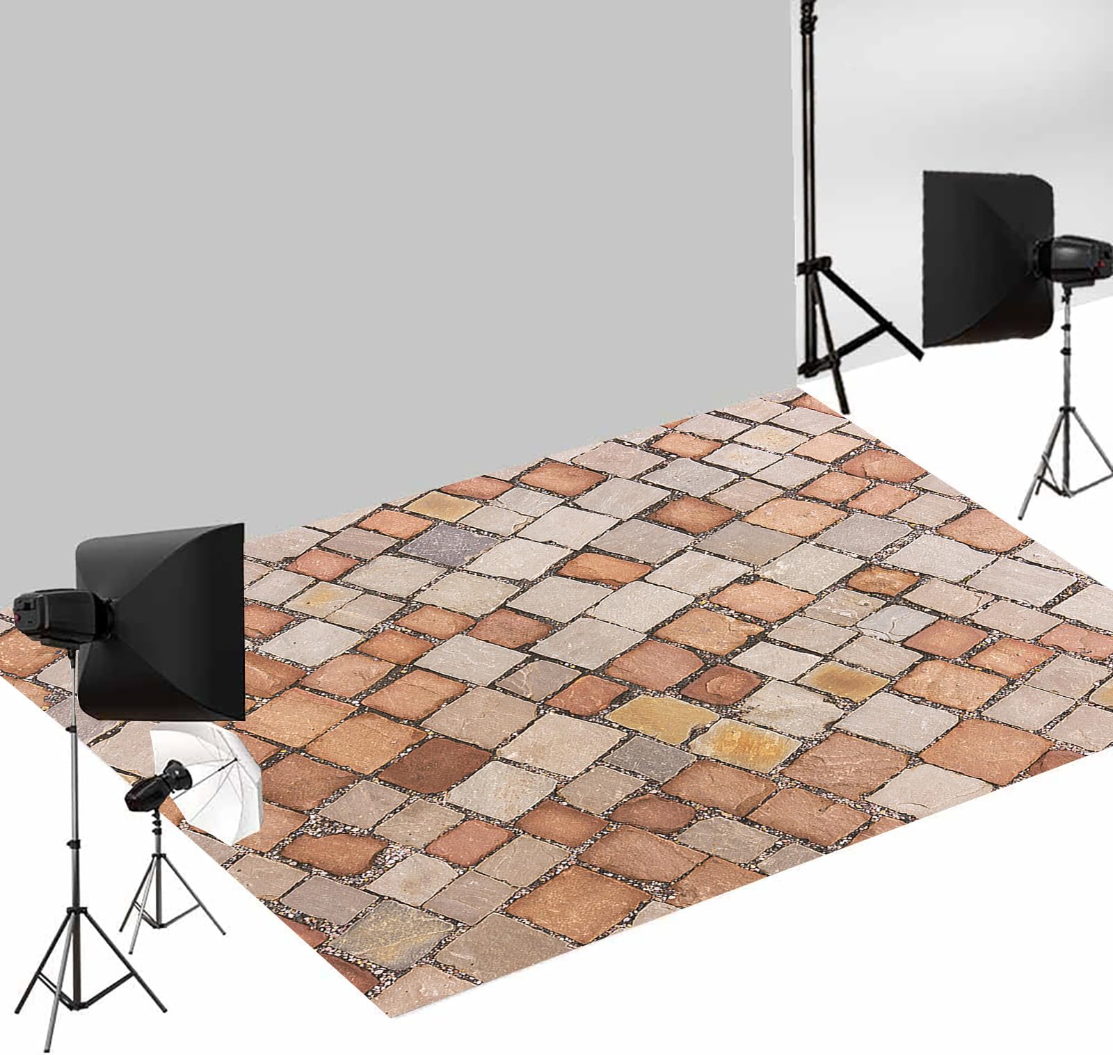 Amazon.com : Kate Photography Brick Floor Mats Rubber Brick Backdrop ...