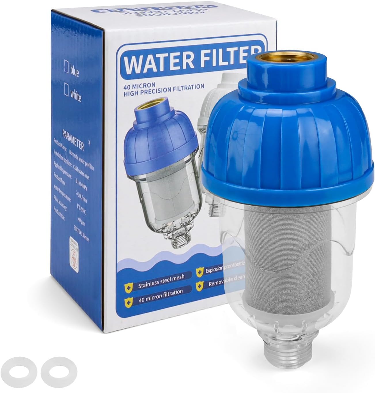 Filtre Calcaire Douche, PARFCO 1/2" Adoucisseur D'eau Anti Calcaire ...