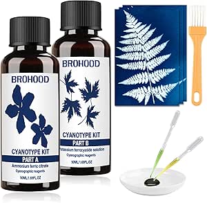 Amazon.com: Brohood Complete Sun Printing Kit - Cyanotype Fabric ...