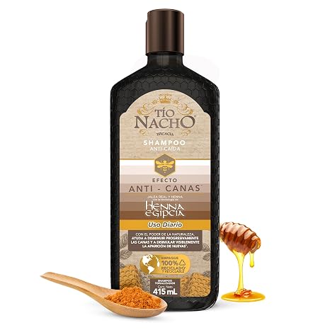 Amazon.com : Tío Nacho Shampoo Henna Egipcia Efecto Anti Canas 415 ml ...