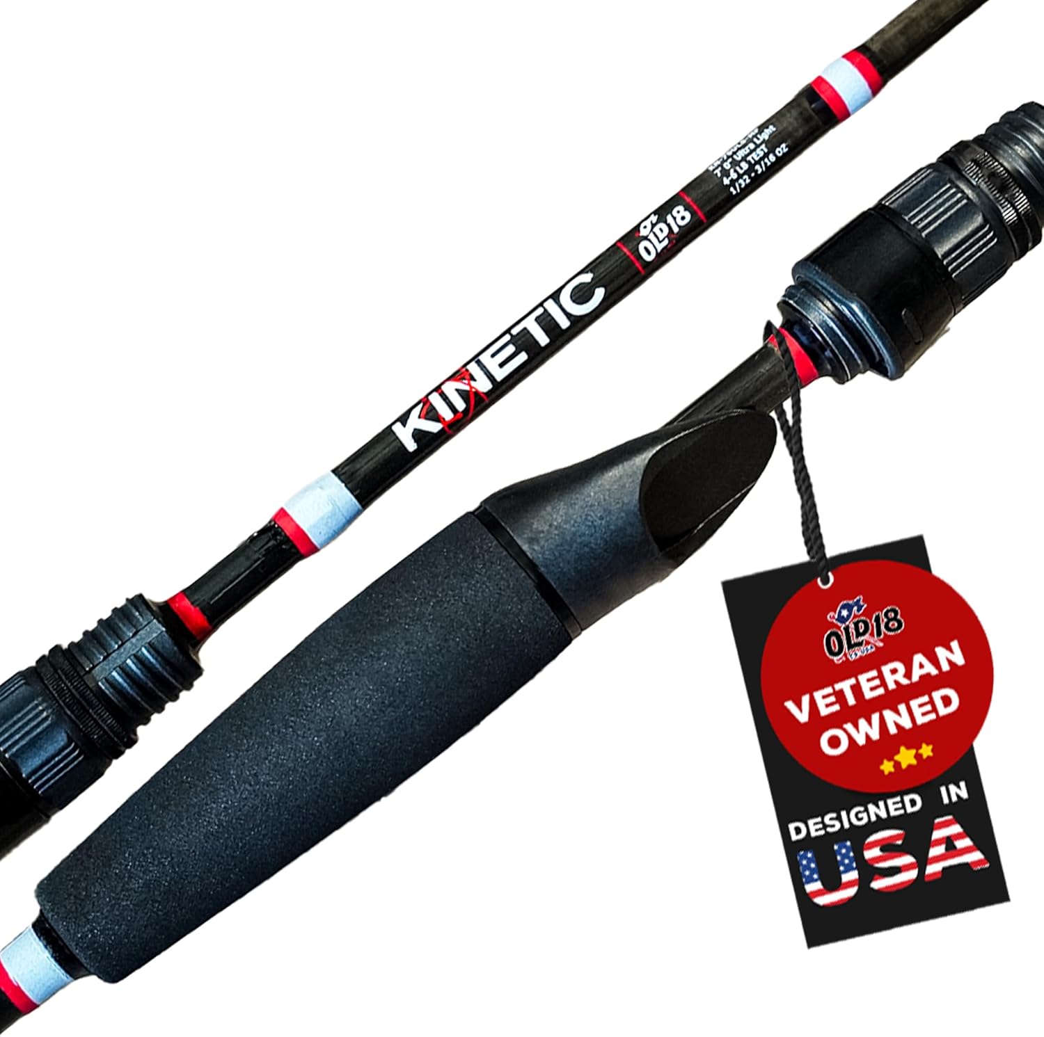 Amazon.com : Old 18 Kinetic Series Carbon Fiber Fishing Rod - 30-Ton ...