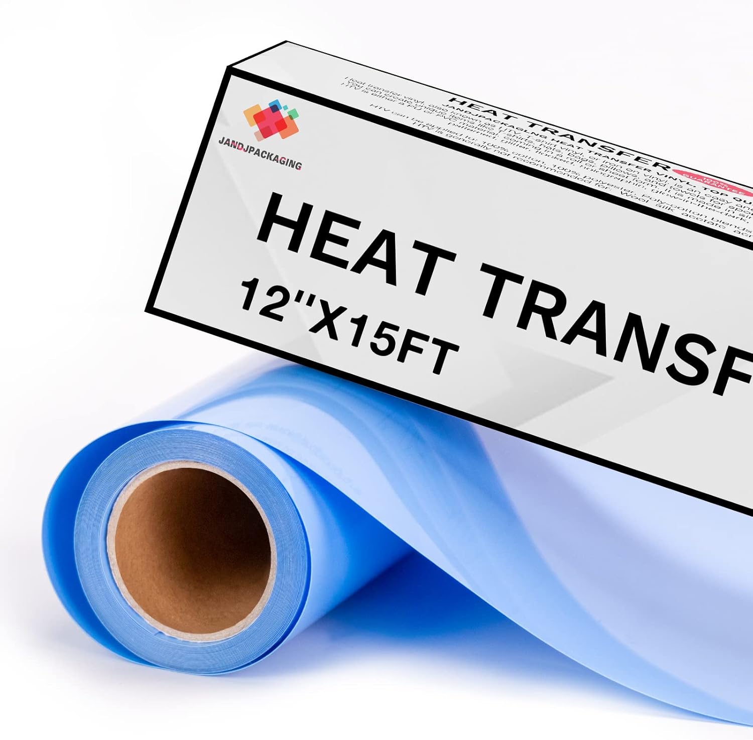 JANDJPACKAGING Vinilo de transferencia de calor HTV azul cielo, vinilo ...