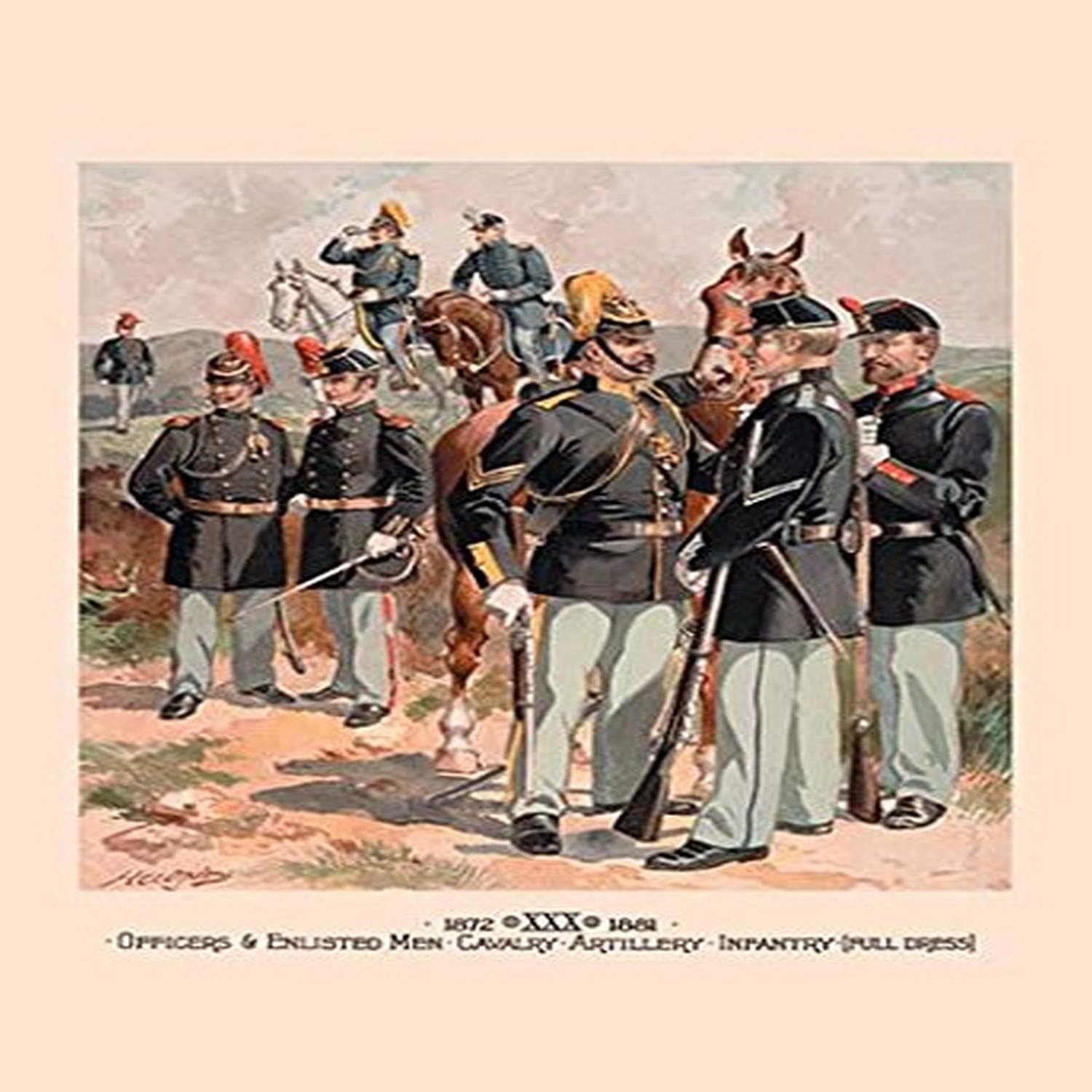 Amazon.com: Buyenlarge Officers & Enlisted Men, Cavalry, Artillery ...