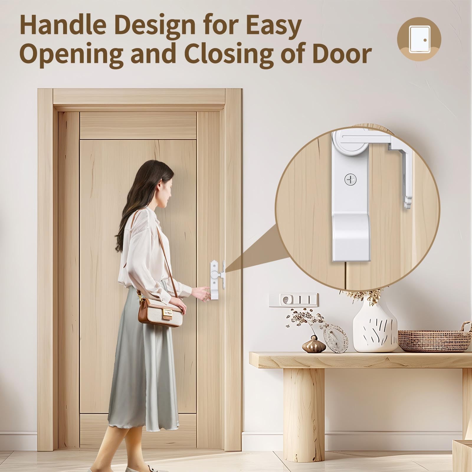 Snapklik.com : YogePote Barn Door Lock And Latch, 90 Degree Heavy Duty ...