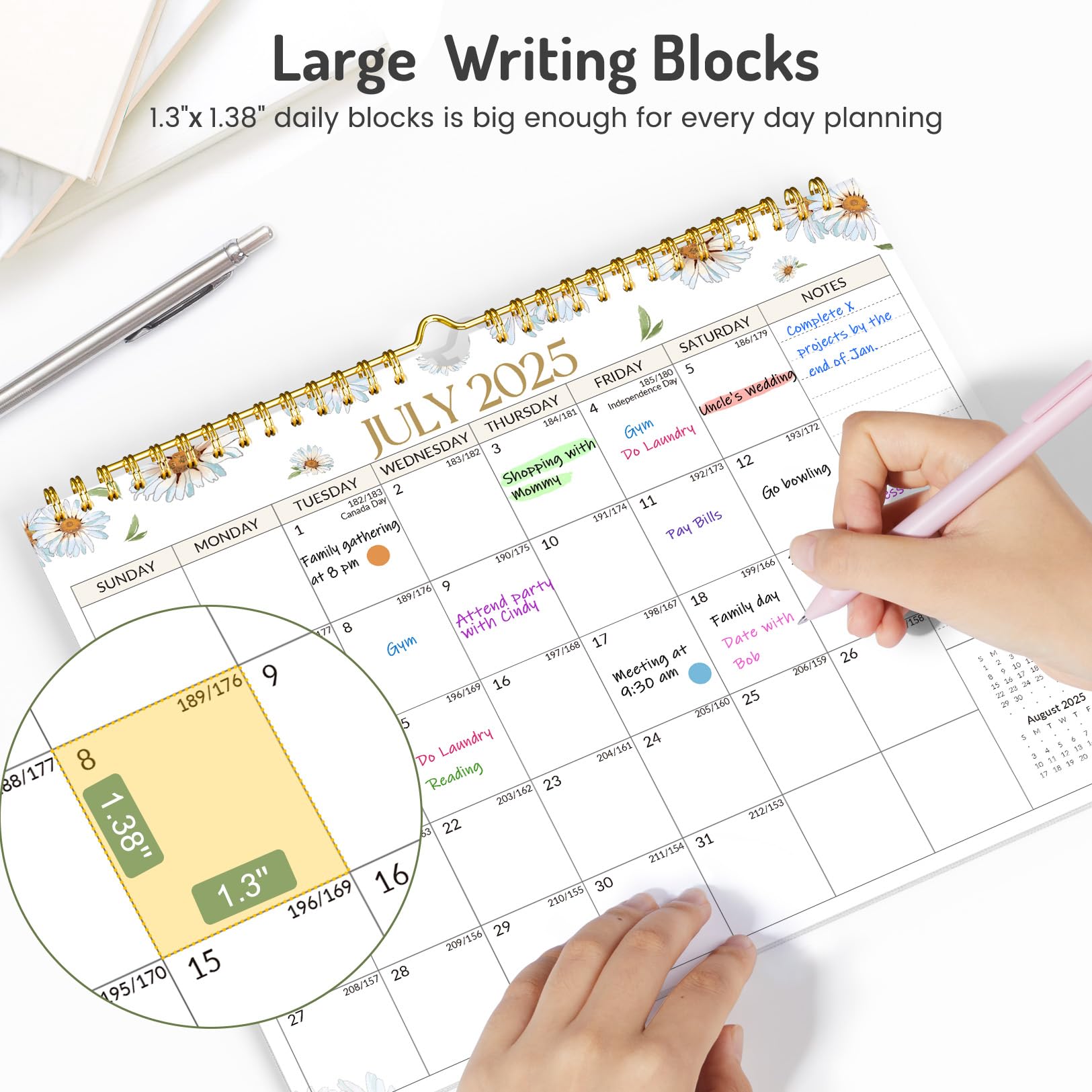 Snapklik.com : Aesthetic Calendar 2025-2026, 18-Month Wall Calendars ...