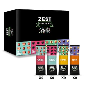 Amazon.com: Zest Delites Fruit Leather Snacks, Gluten Free Vegan ...